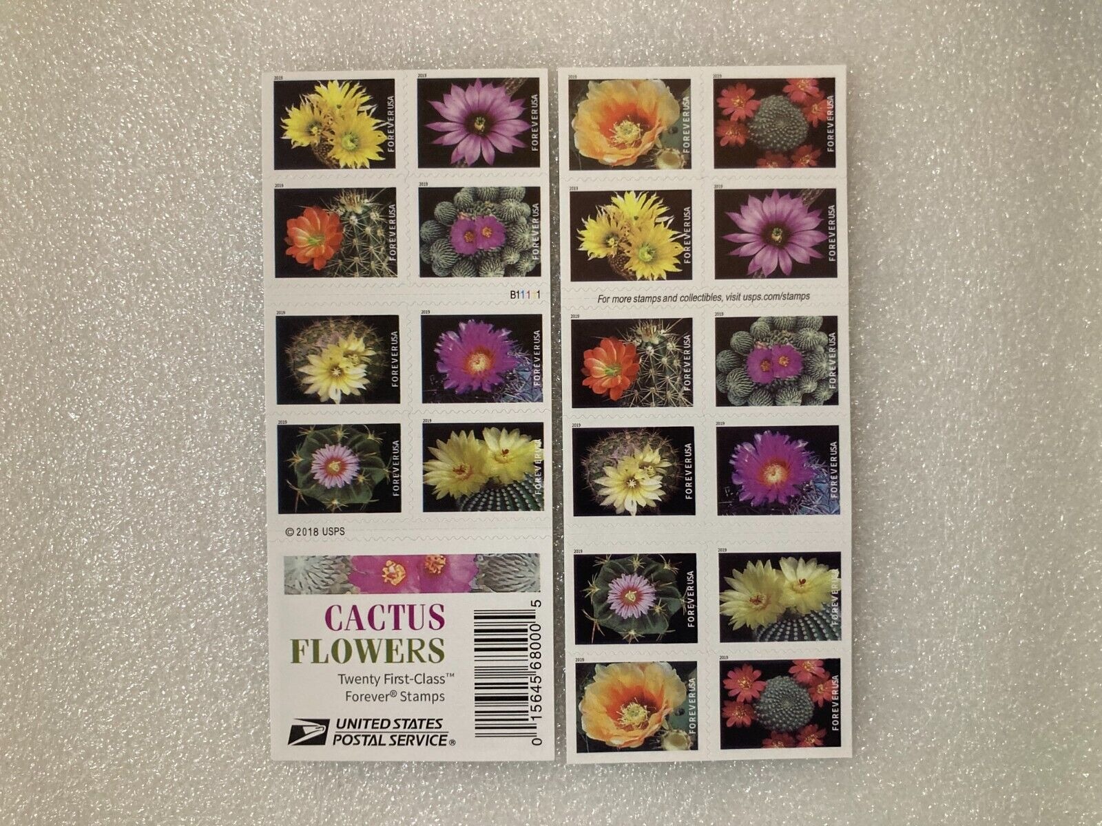 BOOKLET of 20 USPS Cactus Flowers Self-Adhesive Forever Stam | Inspire ...