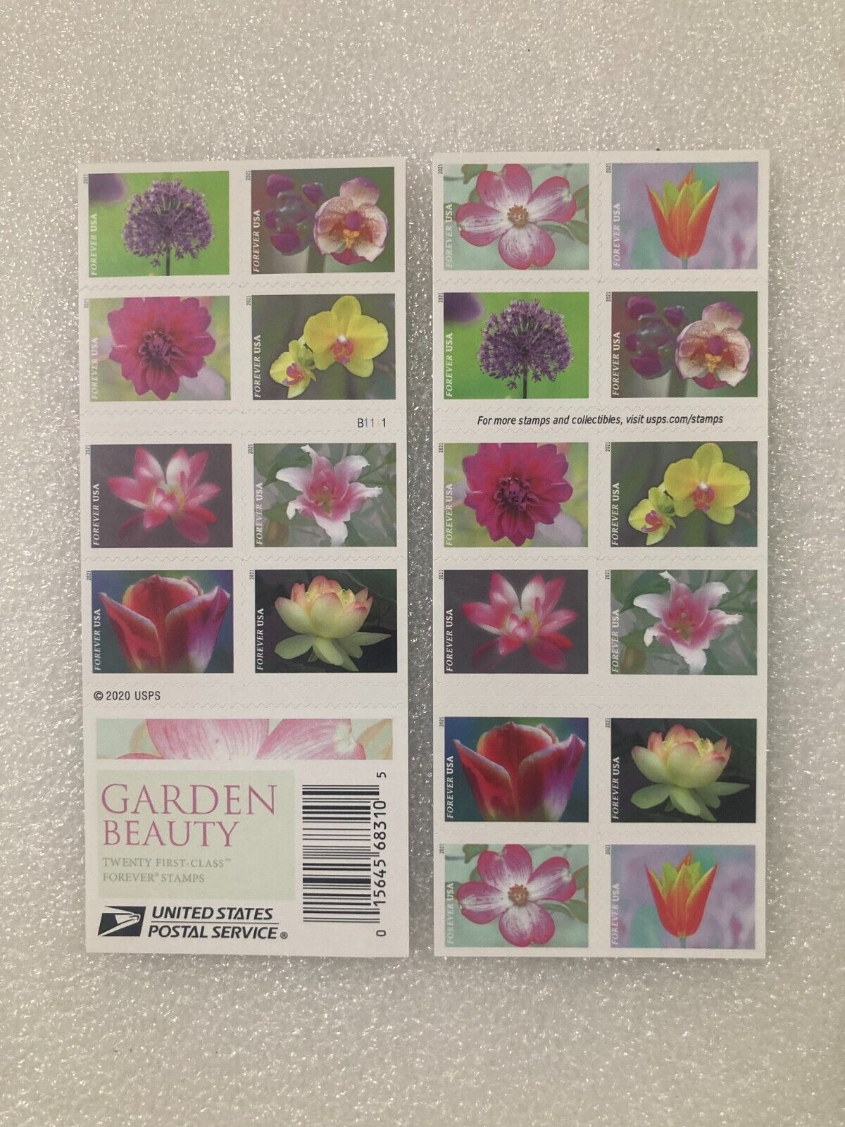 BOOKLET of 20 USPS Garden Beauty Flowers Self-Adhesive Forev | Inspire ...