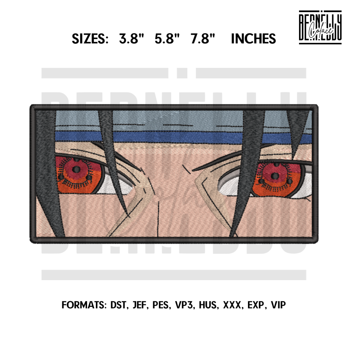 Uchiha Itachi Embroidery Design File, Naruto Anime Emb518 | Inspire Uplift