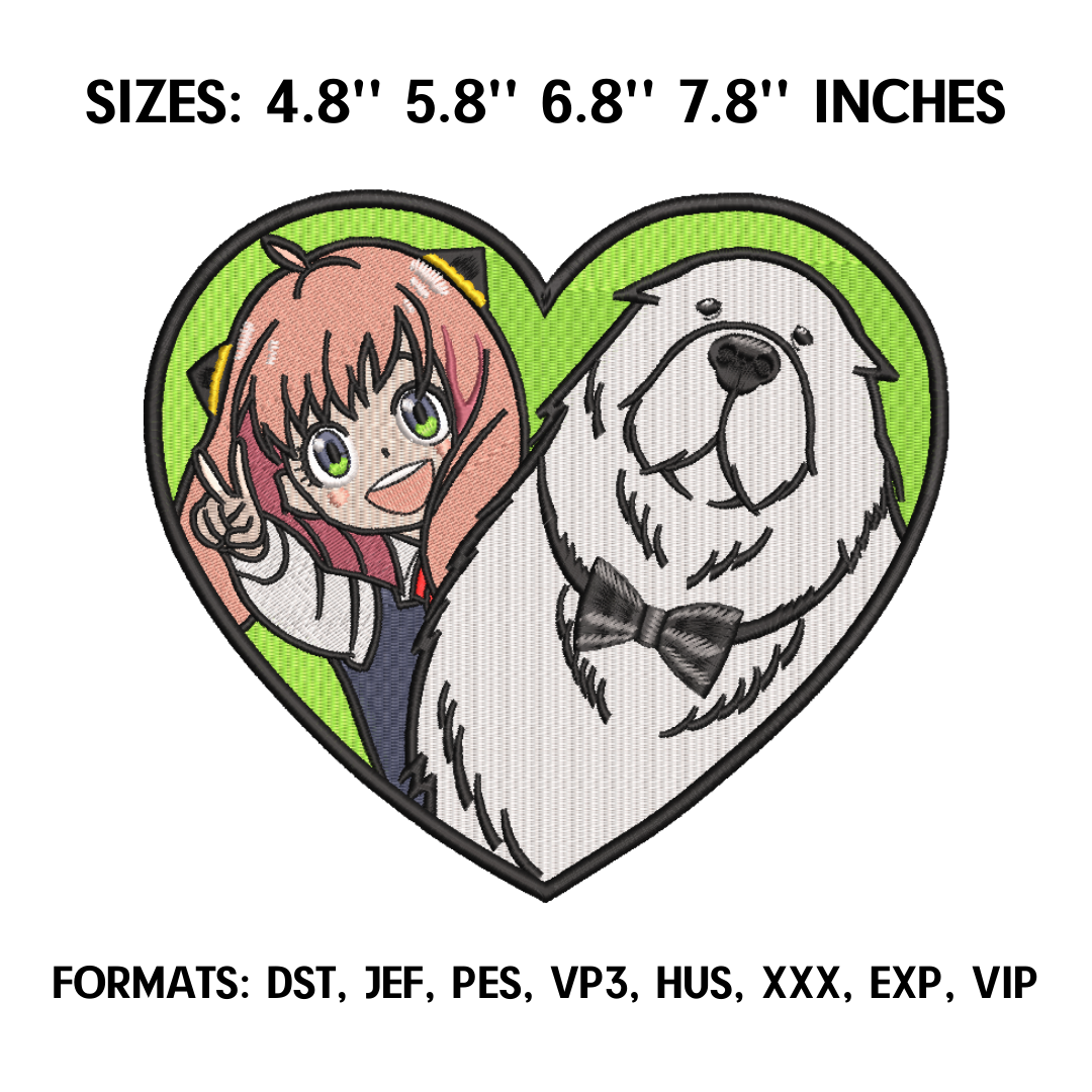 Anya Forger Embroidery Design File, Spy x Family Anime Embro | Inspire ...