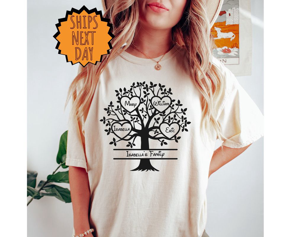 Personalized Family Heart Tree Shirt Custom Children & Grand | Inspire ...