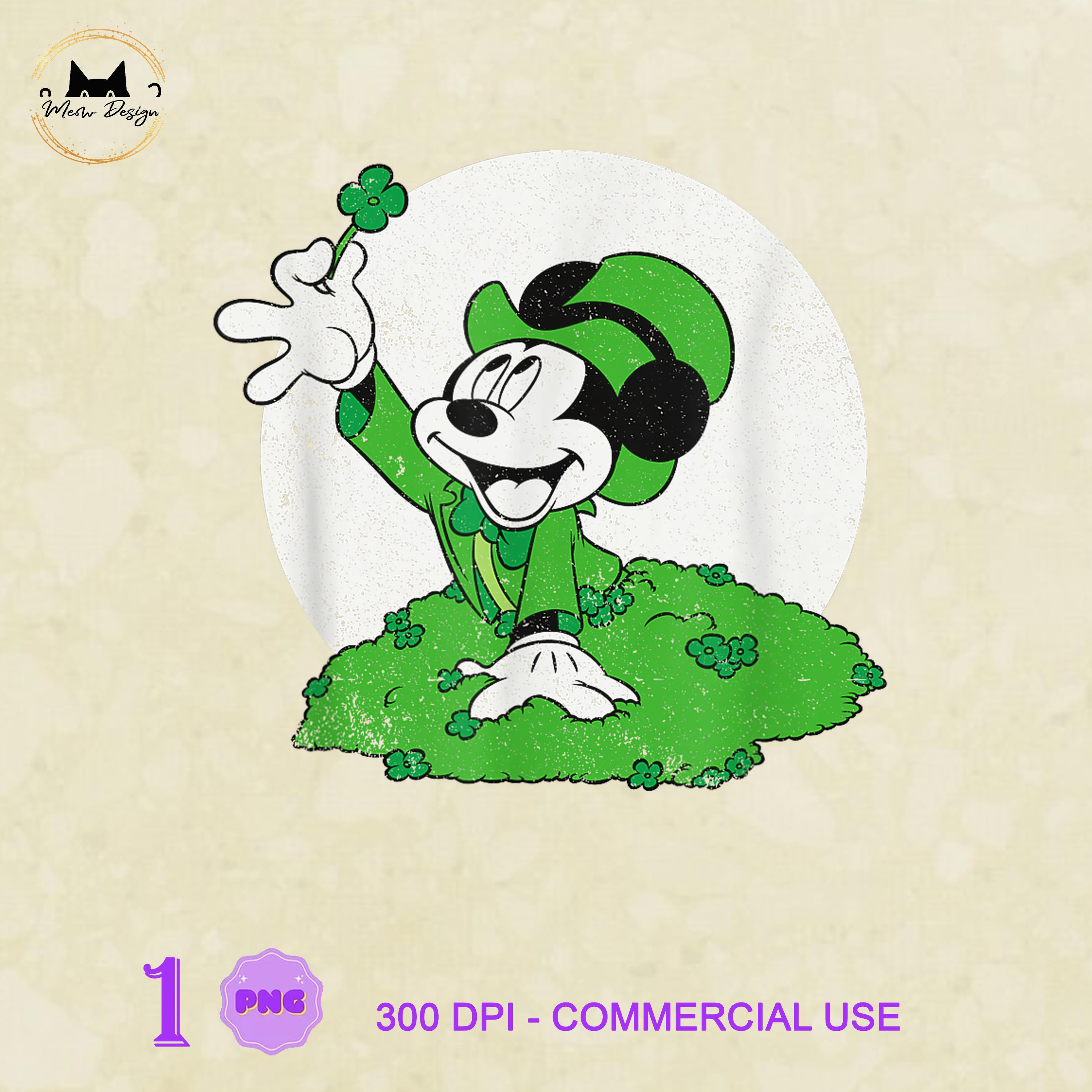 MK23032377 Disney Retro Mickey Mouse Four Leaf Clover St. Pa | Inspire ...