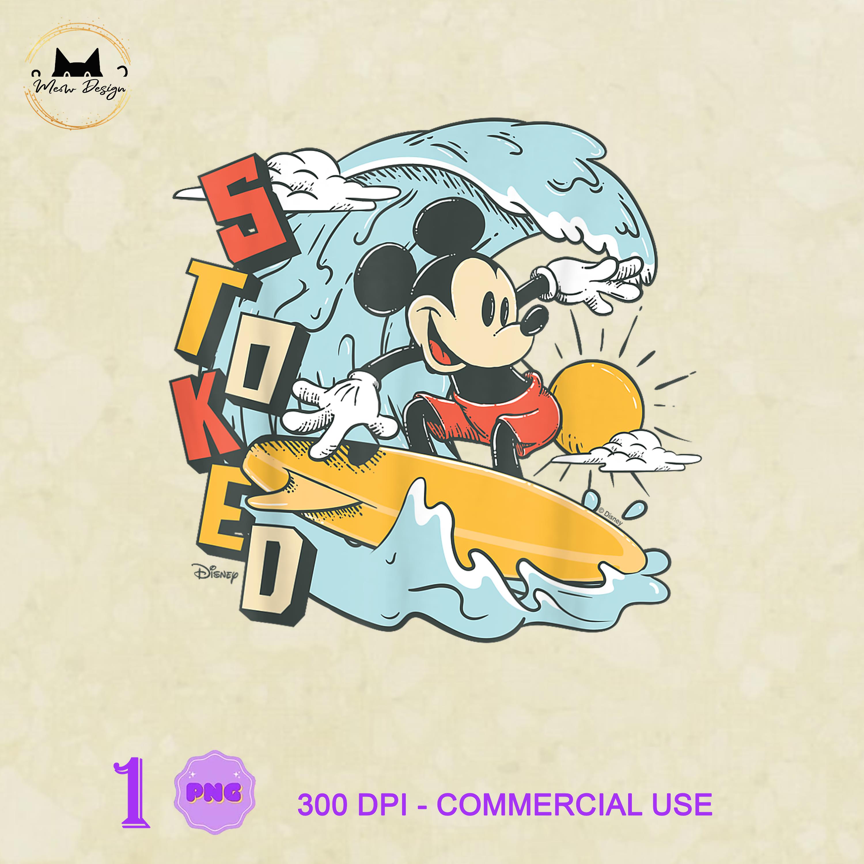MK23032391 Mickey Mouse Summer Surf Stoked, Mickey PNG, Disn | Inspire ...