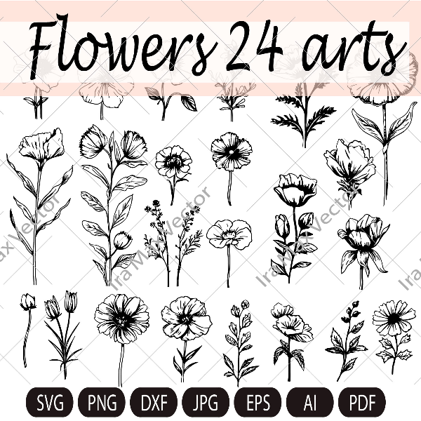 Floral Plants ,Flower Botanical Garden, Wildflowers Svg ,flo | Inspire ...