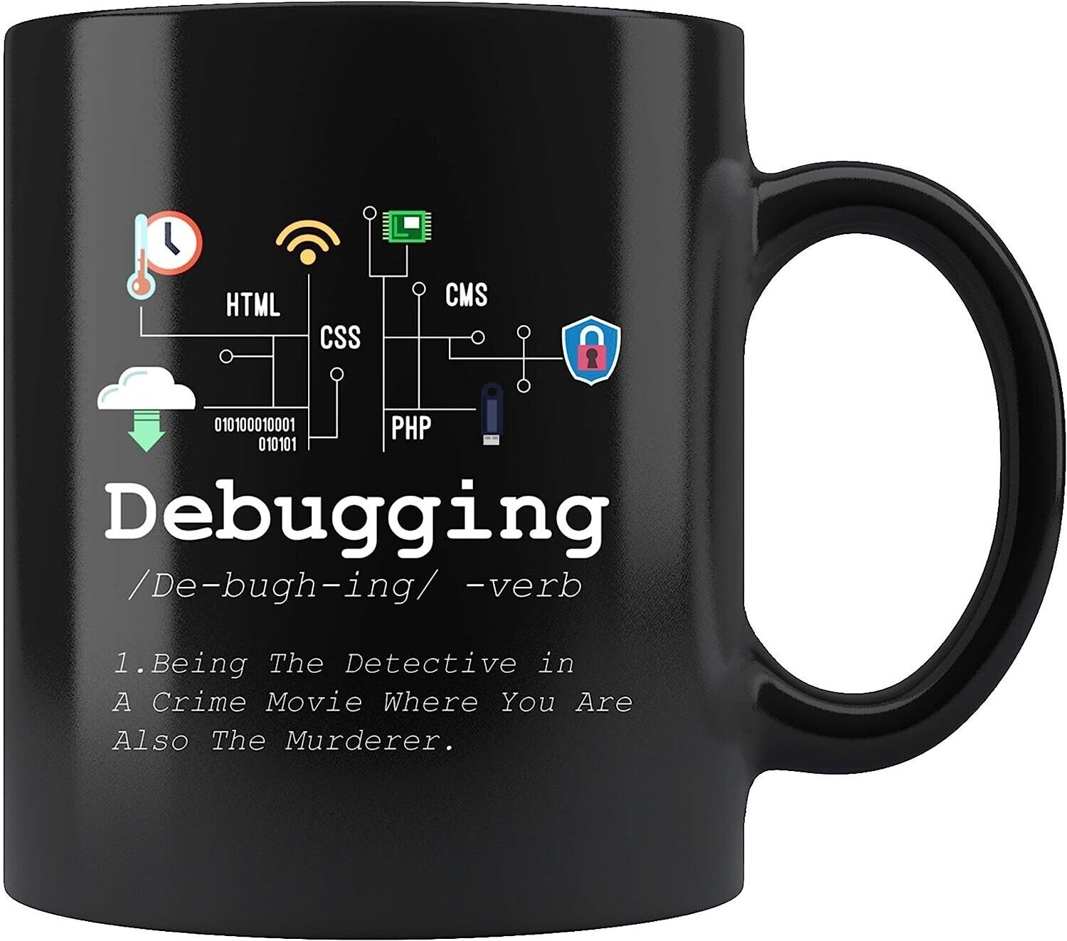 Debugging Definition Mug Gift To Programmer It Programming C | Inspire Uplift