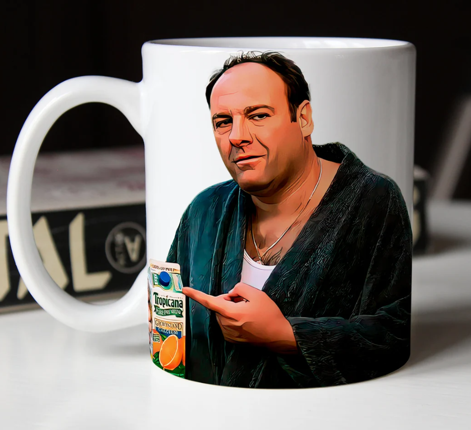Painting The Sopranos Movie Tony Sopranos Some Pulp Mug, Fun | Inspire Uplift