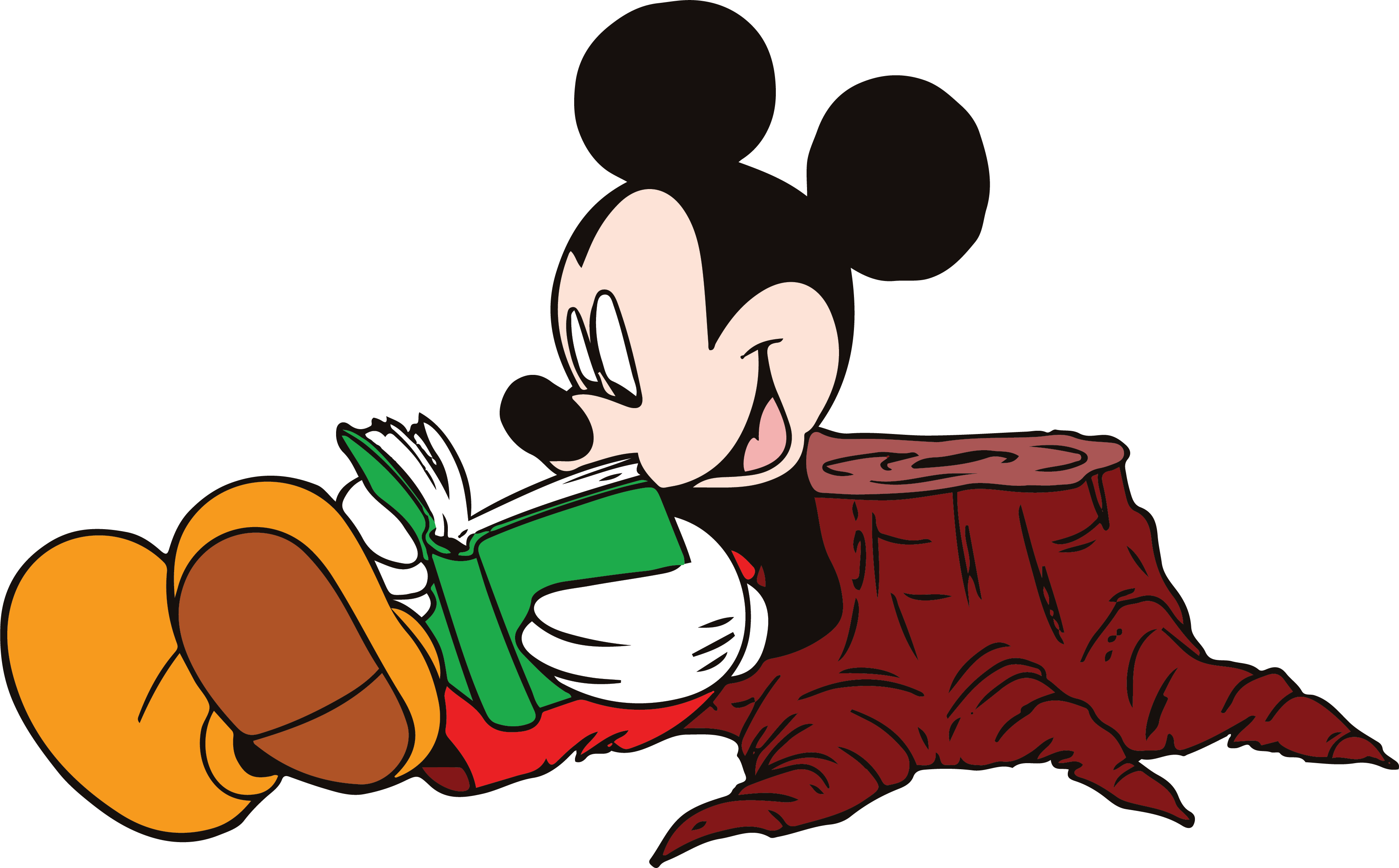 Mickey mouse reading clipart, Mickey mouse reading Svg, Mick | Inspire ...
