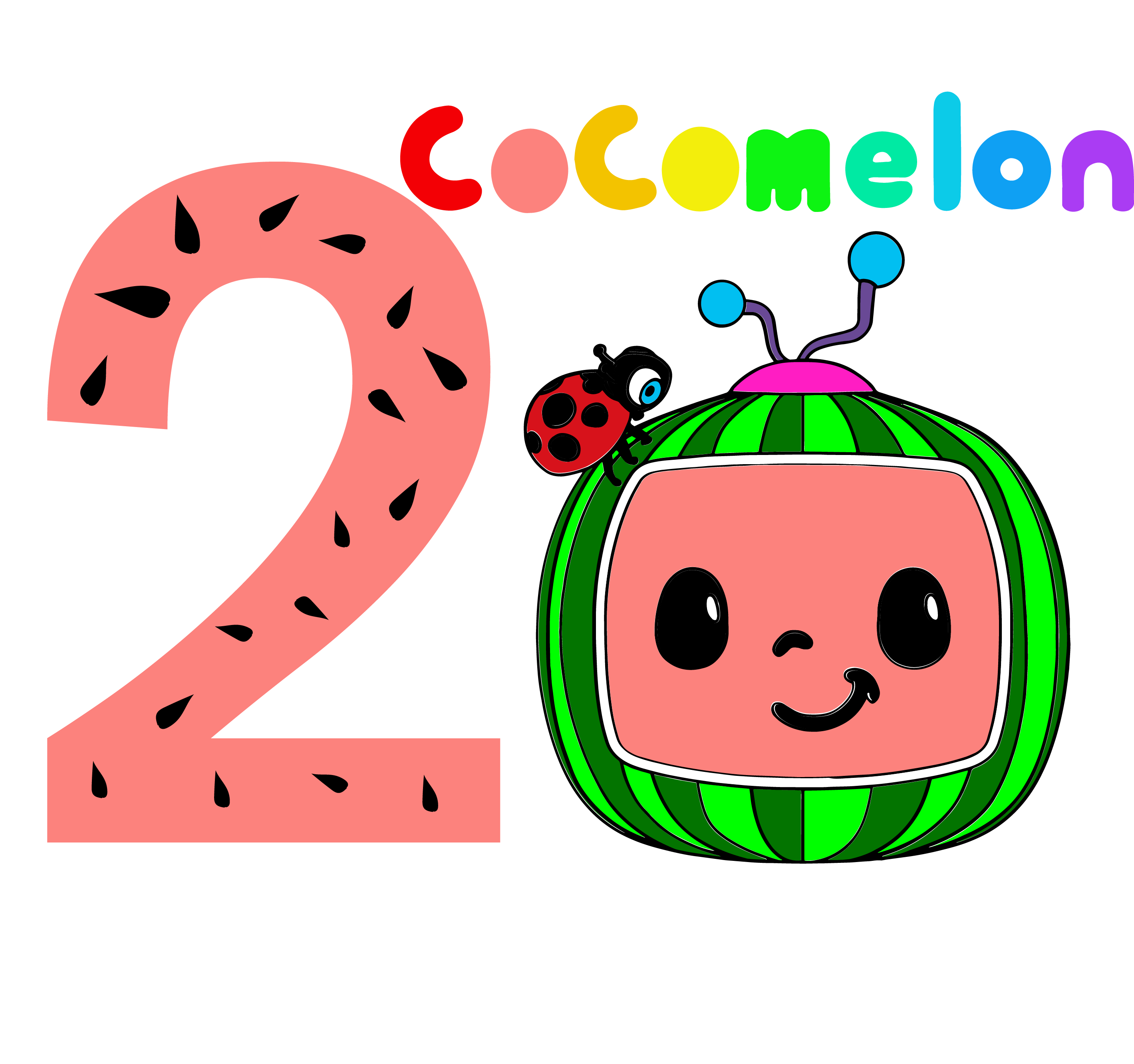 Cocomelon Numbers 2 Svg, Cocomelon Svg, Cocomelon Characters | Inspire ...