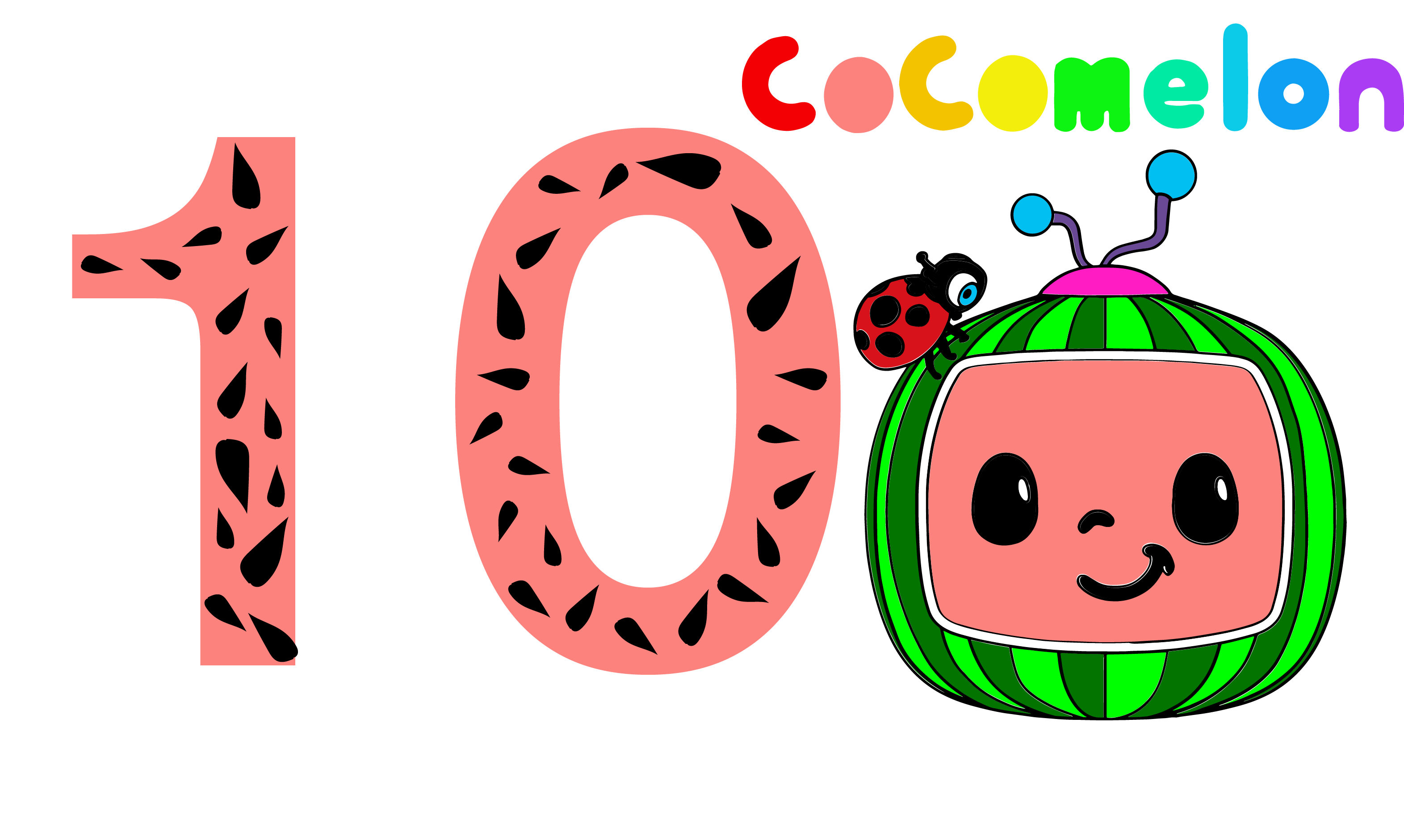 Cocomelon Numbers 10 Svg, Cocomelon Png, Cocomelon Character | Inspire ...