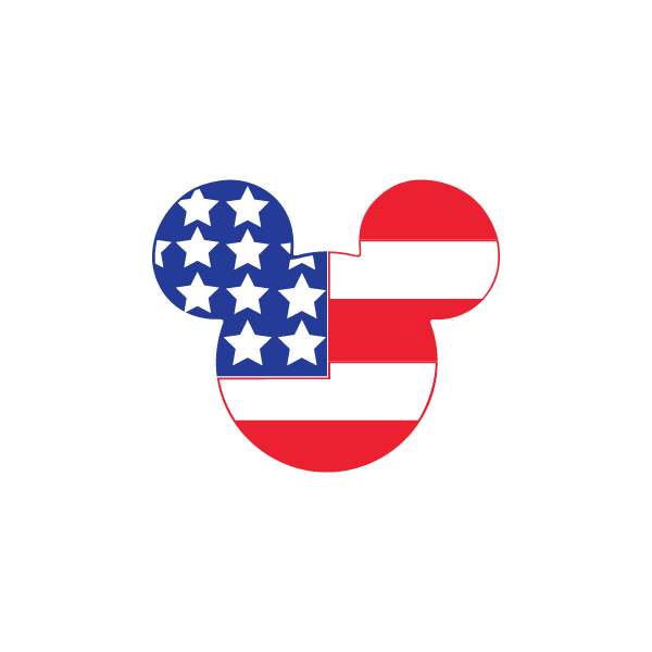 Mickey Mouse USA Flag, Mickey American flag Png, Mickey Head | Inspire ...