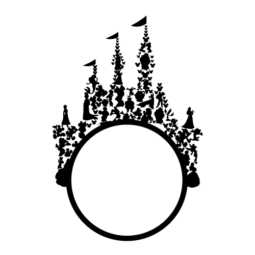 Disney castle circle monogram frame Png, Mickey Christmas Pn | Inspire ...