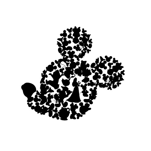 Mickey mouse side head silhouette Png, Disney Christmas Png, | Inspire ...