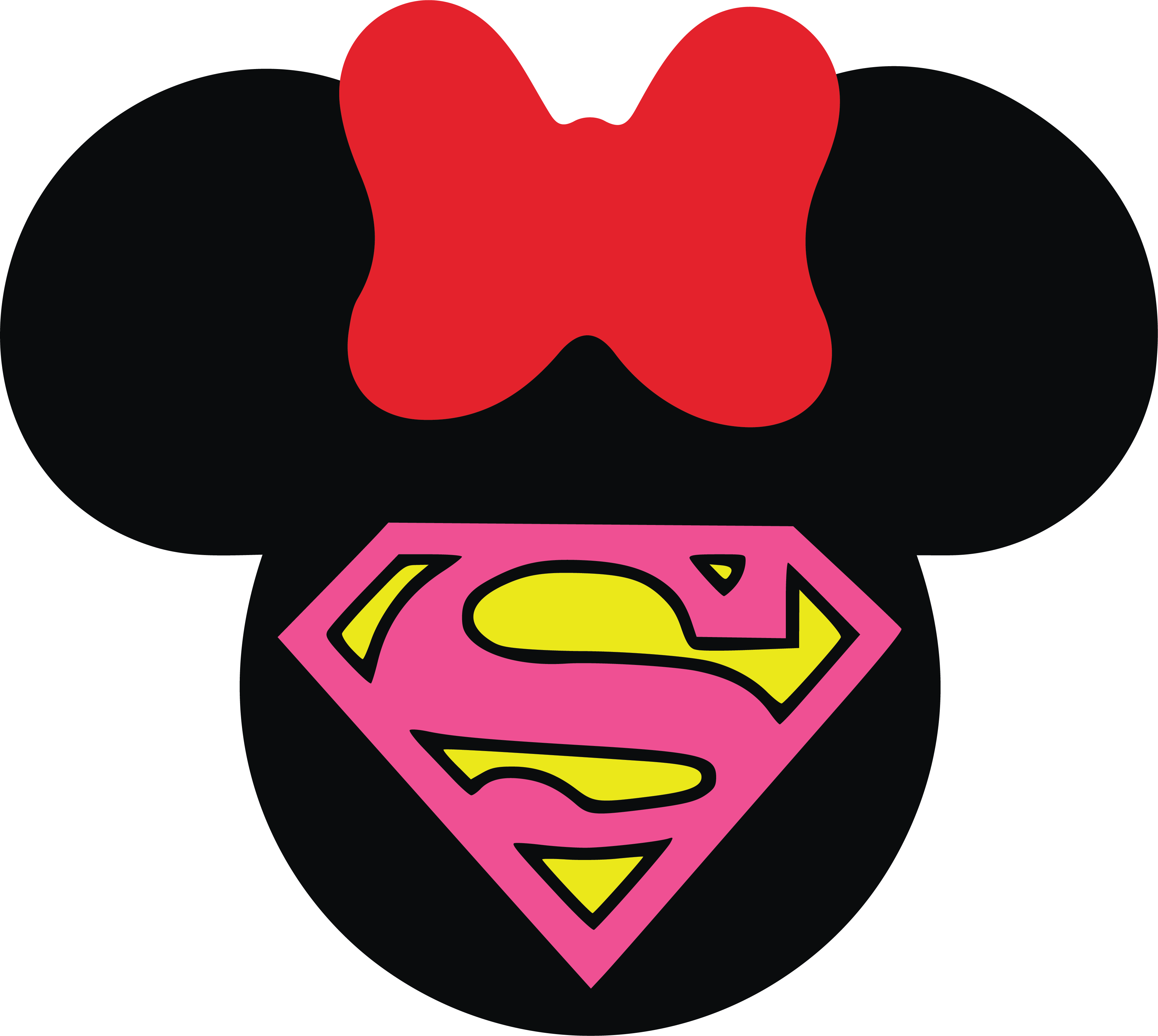 Minnie Superman Ears Svg, minnie Head Svg, Disney Png, Disne - Inspire ...