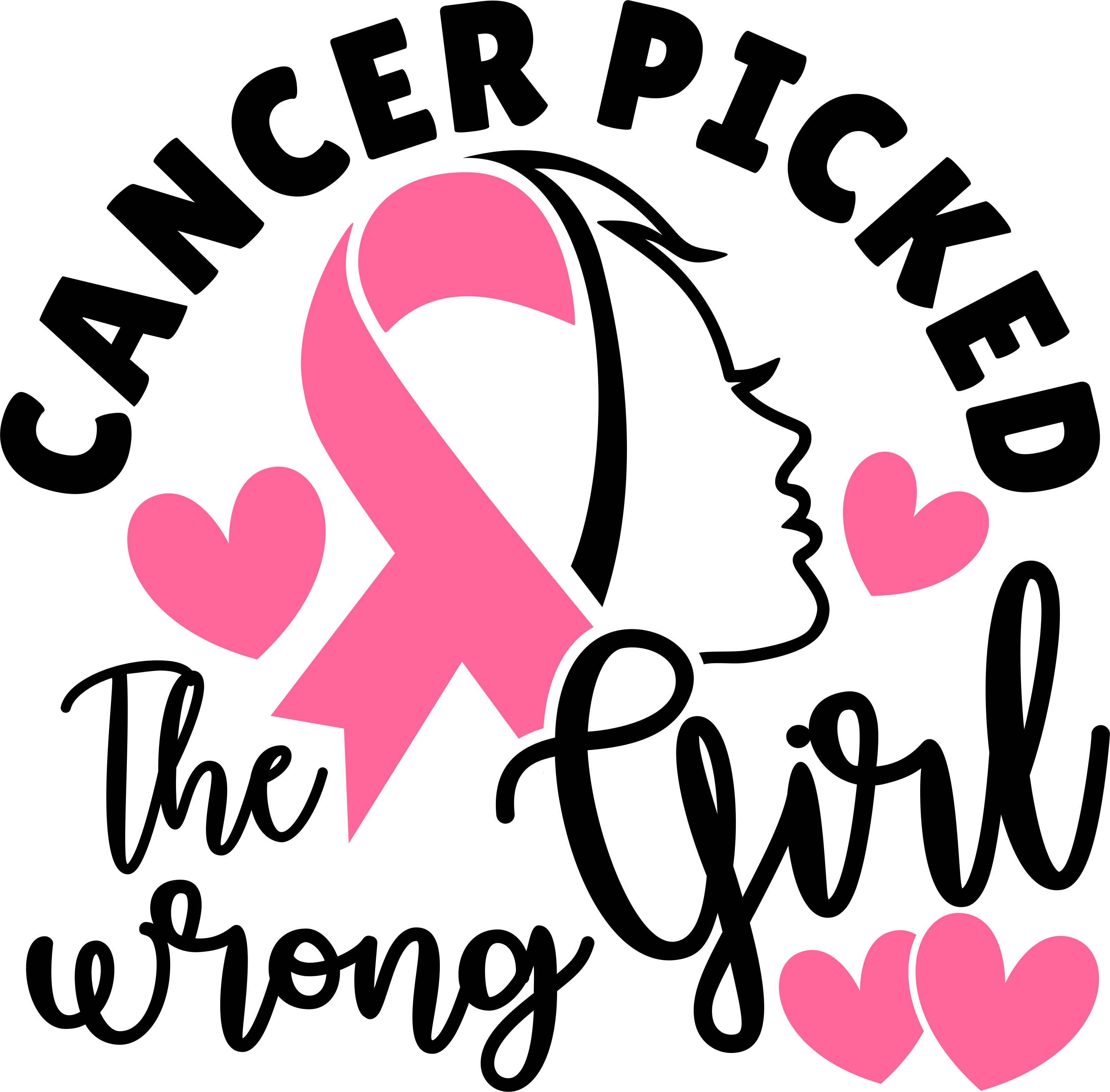 Cancer picked the wrong girl, Breast cancer Svg, Cancer Svg, | Inspire ...