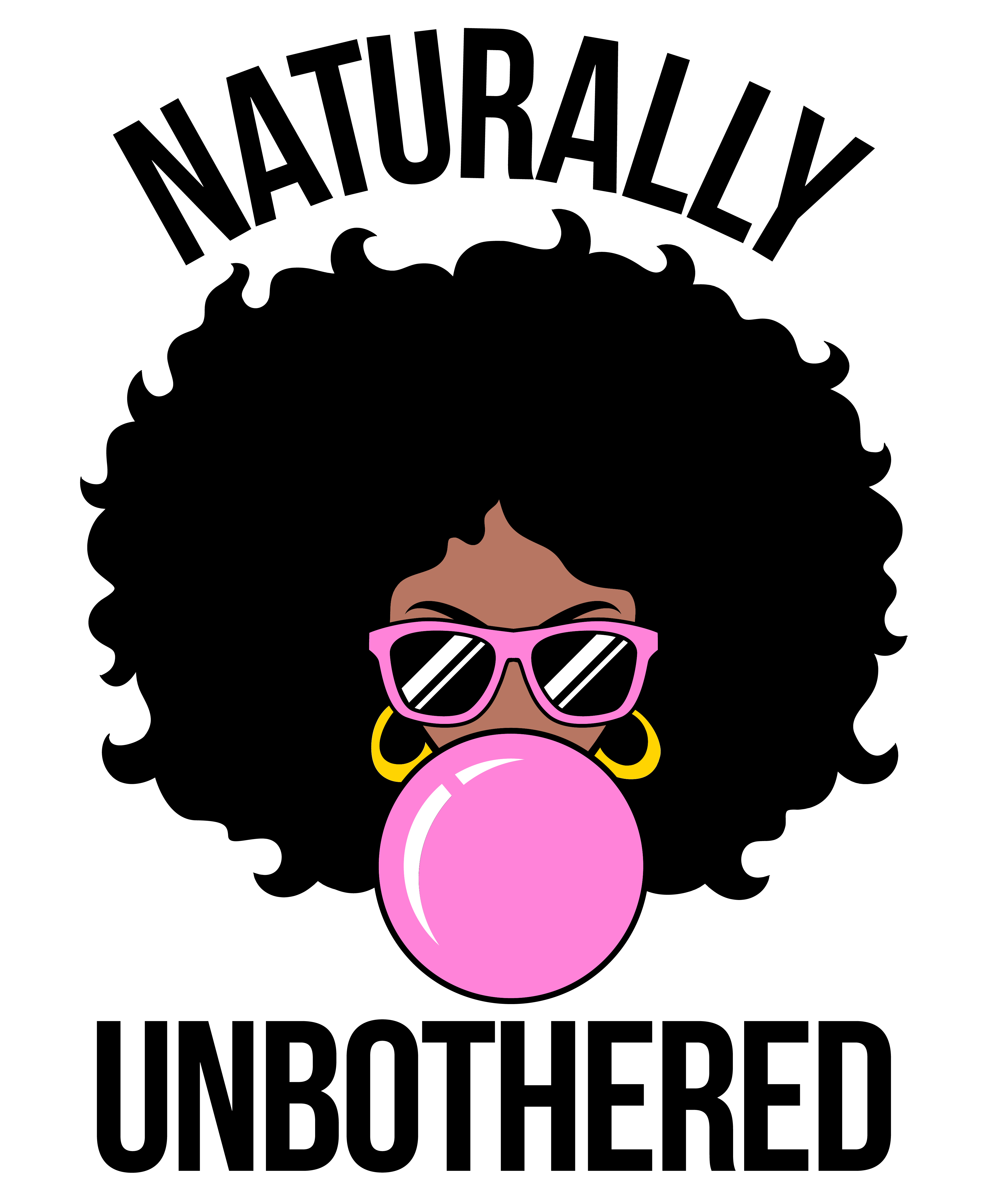 Naturally unbothered afro woman Svg, Black girl Svg, Afro Wo - Inspire ...