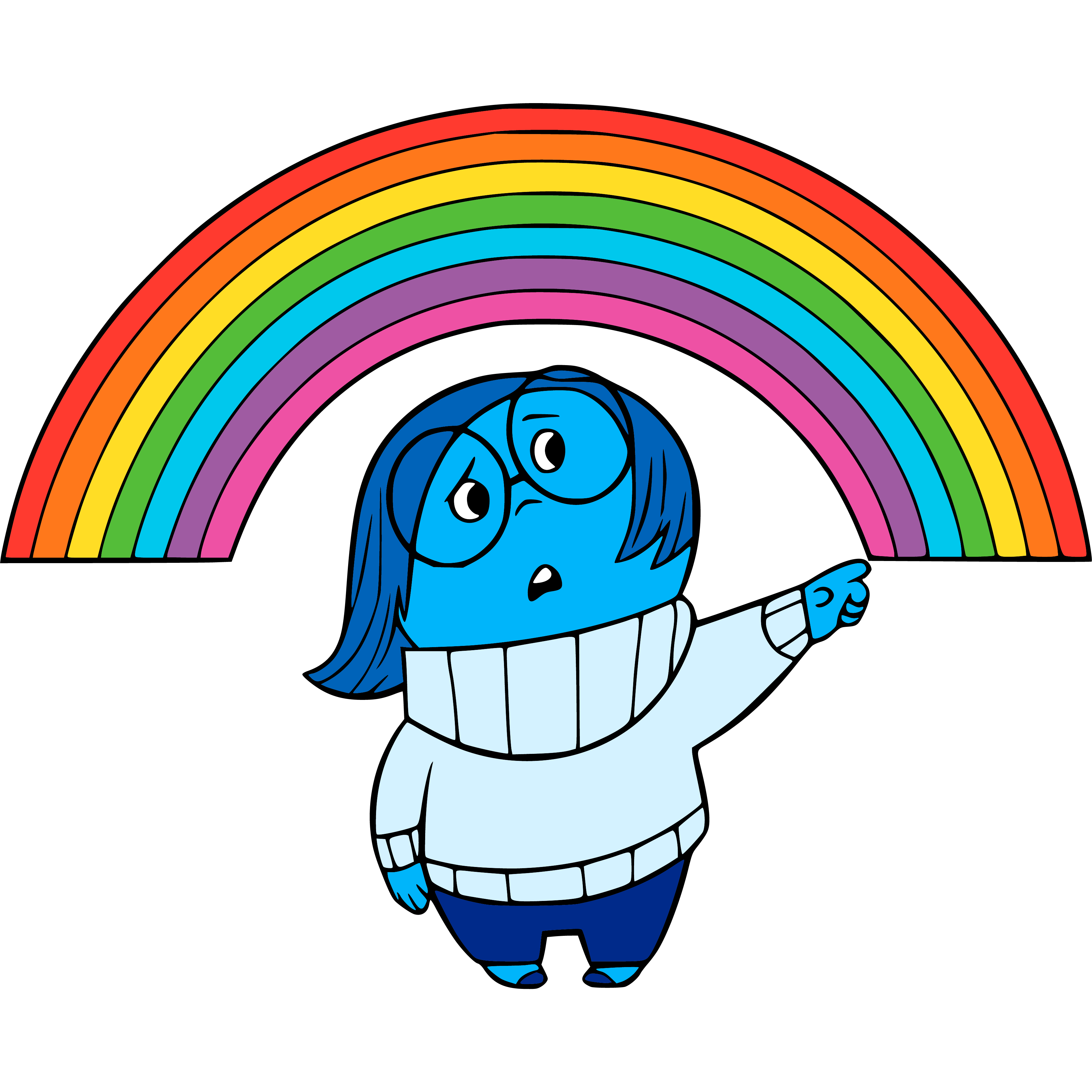 Sadness with Rainbow, Inside Out Svg, Inside Out logo Svg, F - Inspire ...