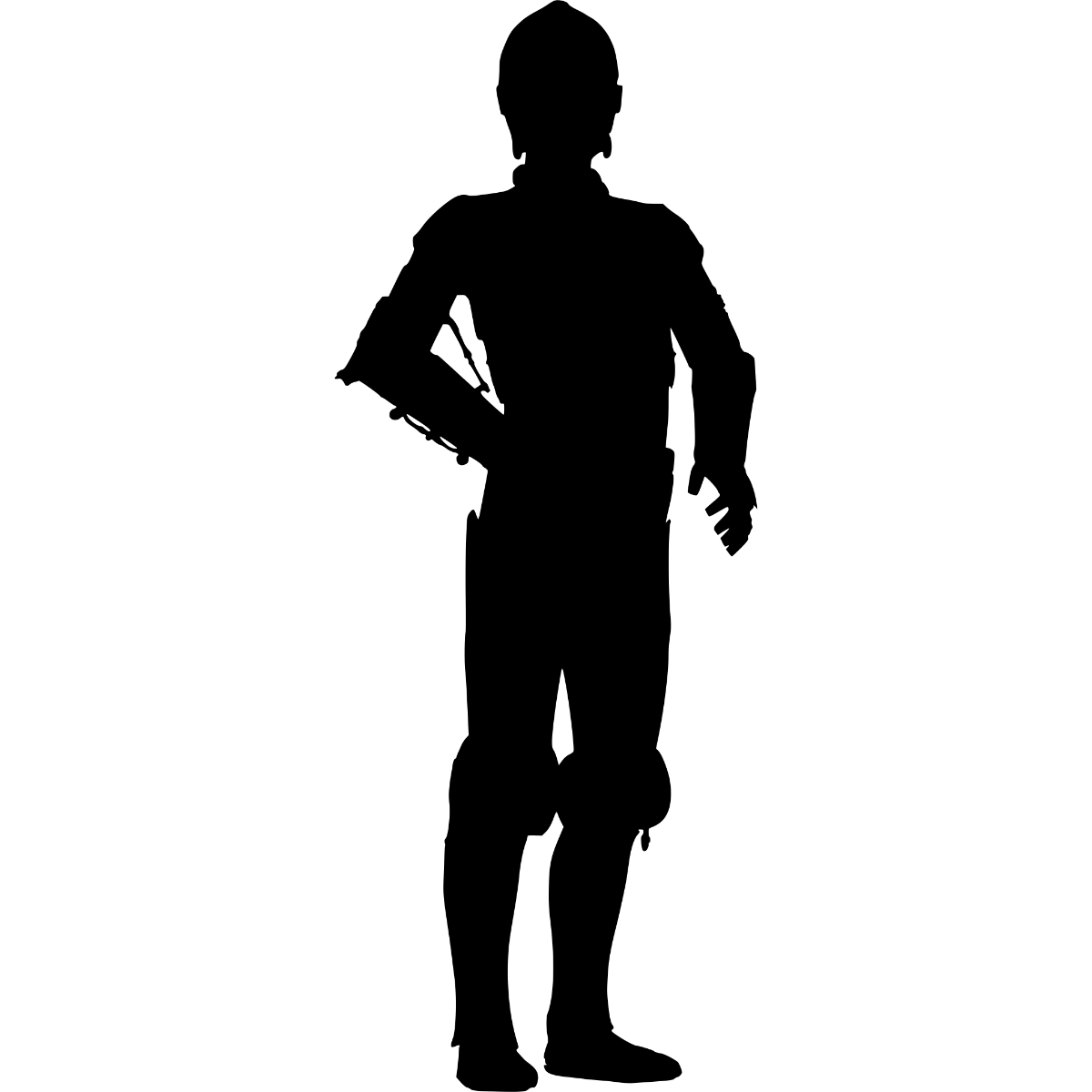 Droid C-3PO Silhouette, Star Wars Svg, Star Wars Png, Star W | Inspire ...