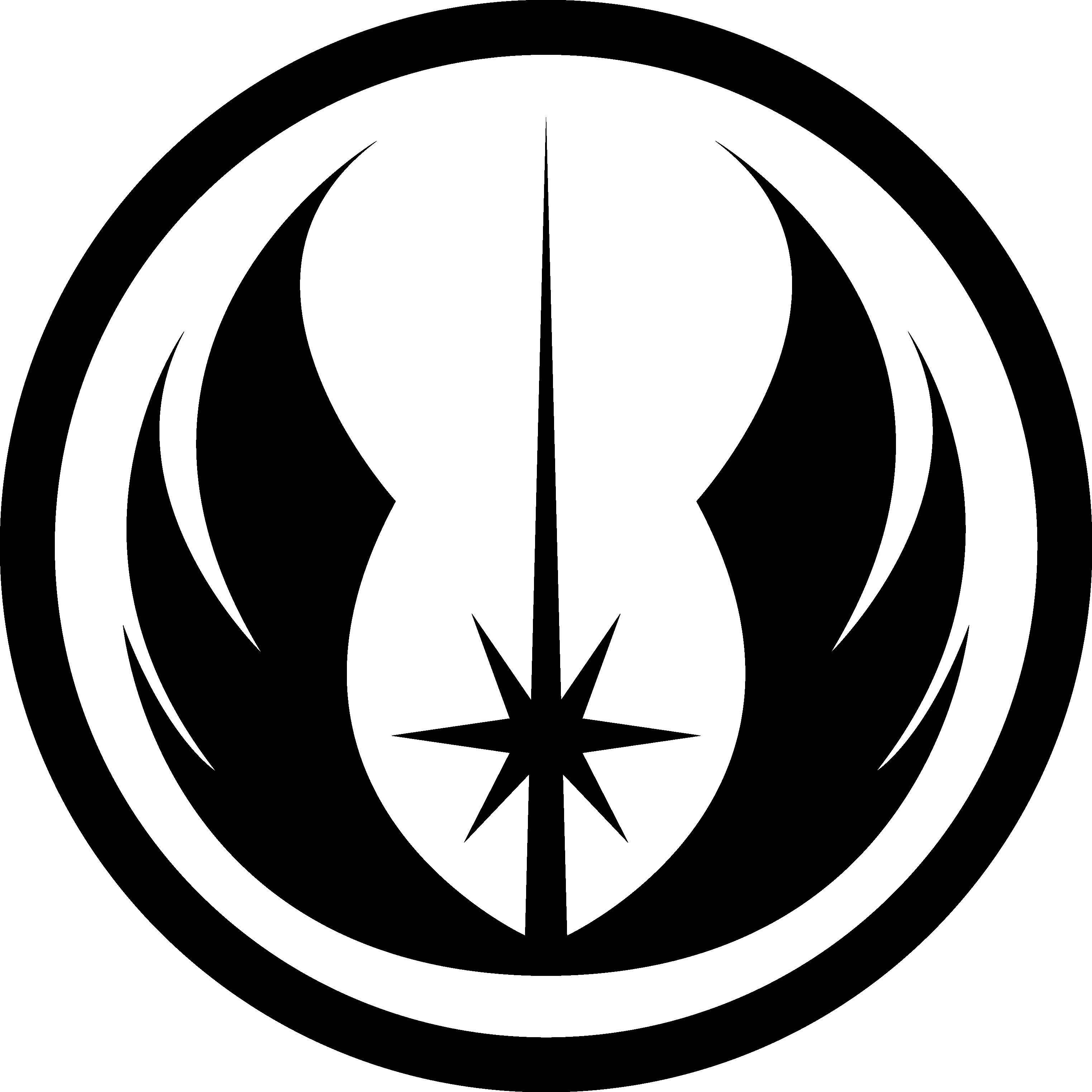 Jedi Order Silhouette, Star Wars Svg, Star Wars Png, Star Wa | Inspire ...