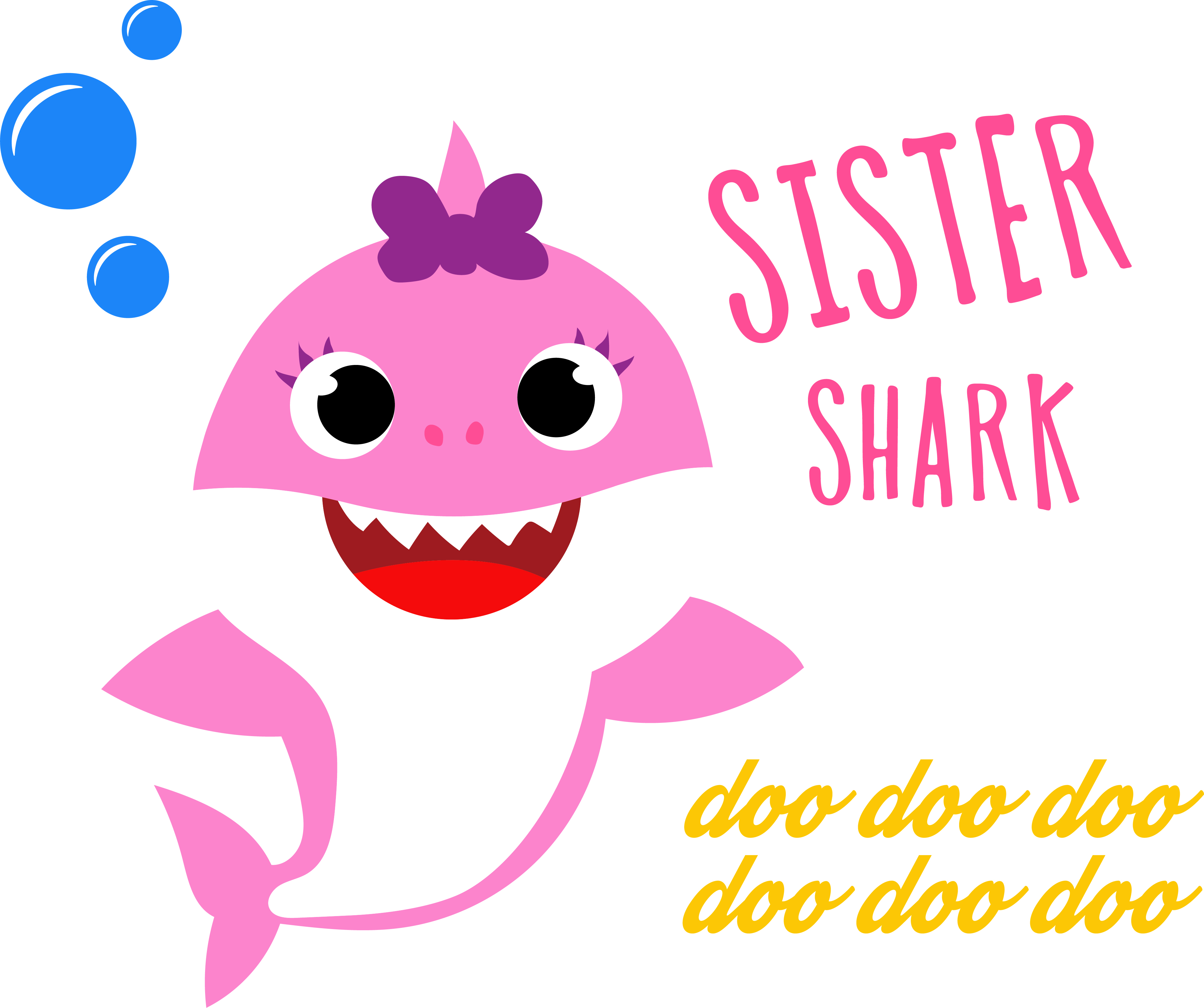 Sister shark Svg, Baby Shark Family Svg, Baby Shark Birthday - Inspire ...