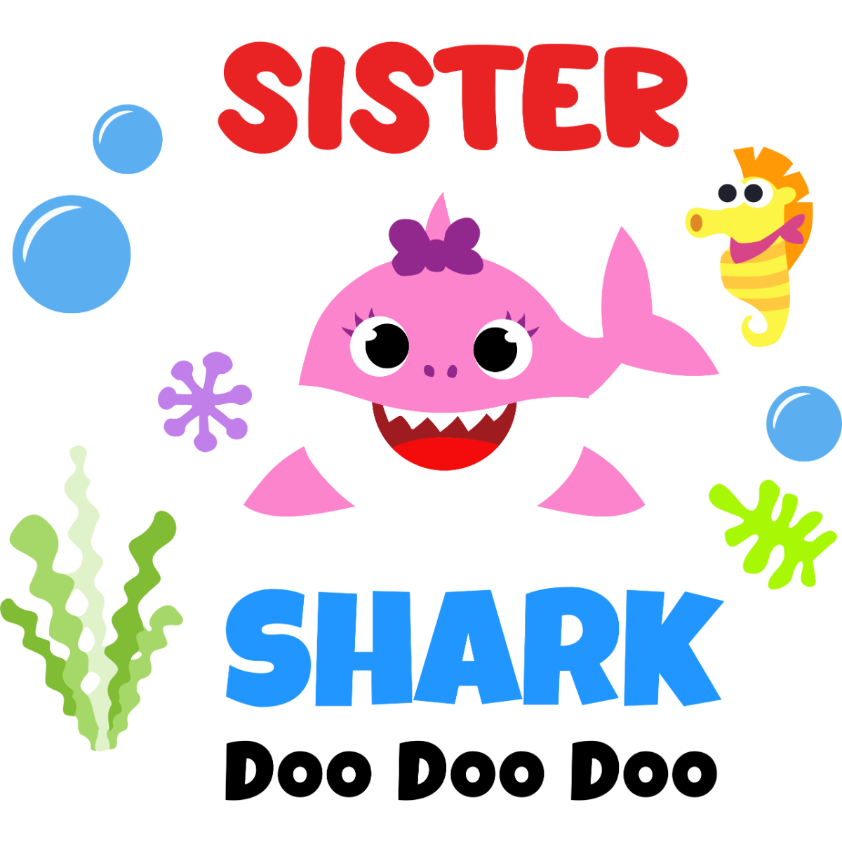 Sister Shark Svg, Baby Shark Family Svg, Baby Shark Birthday - Inspire ...