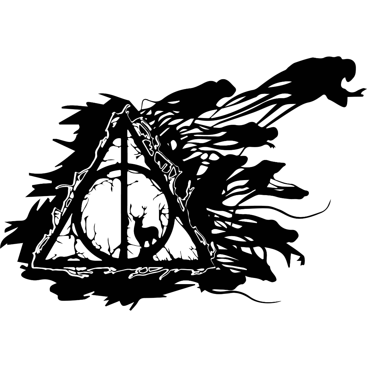 Deathly hallows with shadow hunter Svg, Harry Potter Svg, Ha | Inspire ...