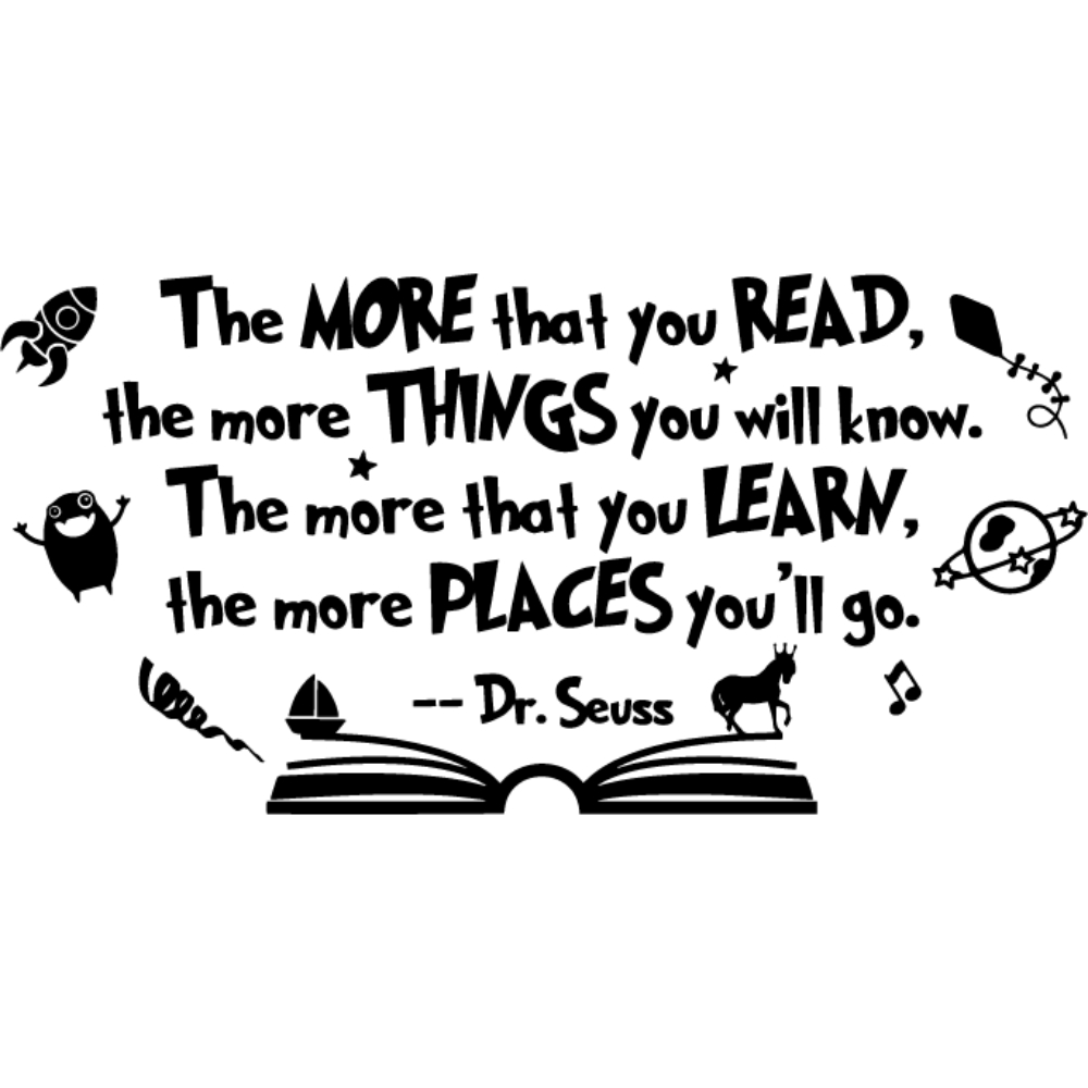 The More That You Read Svg, Dr Seuss Svg, Dr. Seuss Clipart, | Inspire ...