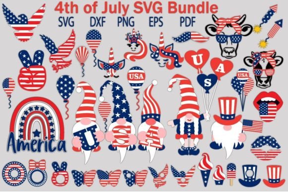 Patriotic 4th of July Bundle Svg, 4th of July Bundle Svg, 4t | Inspire ...