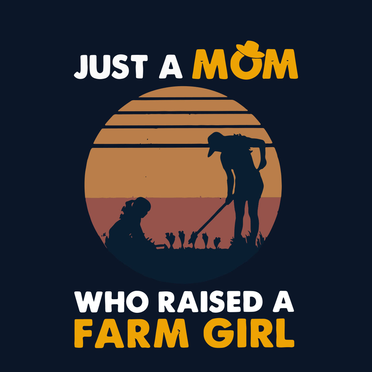 Just A Mom Who Raised A Farm Girl Vintage Svg, Mothers Day S | Inspire ...