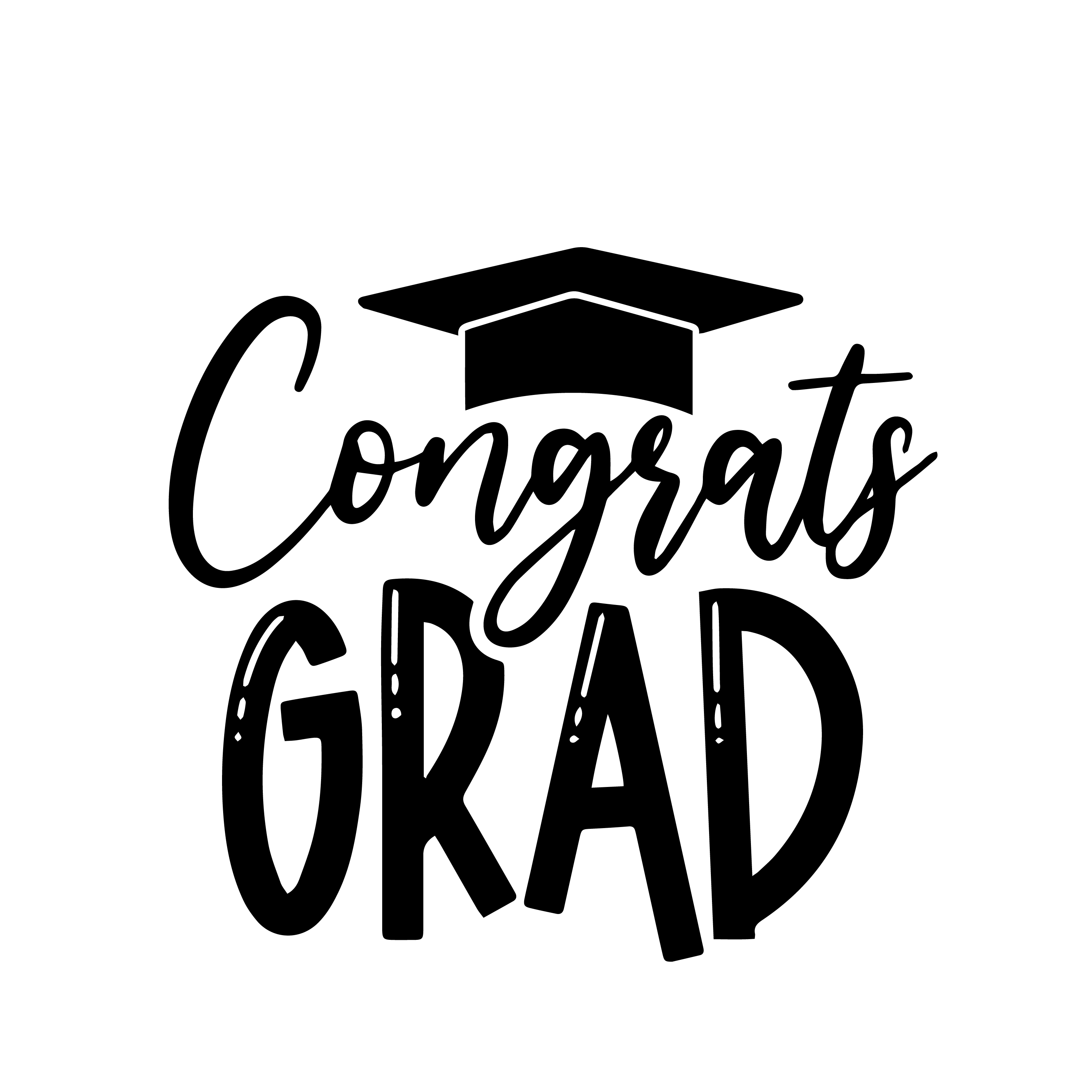 Congrats Grad SVG, Congrats Class of SVG, Congratulations Gr | Inspire ...
