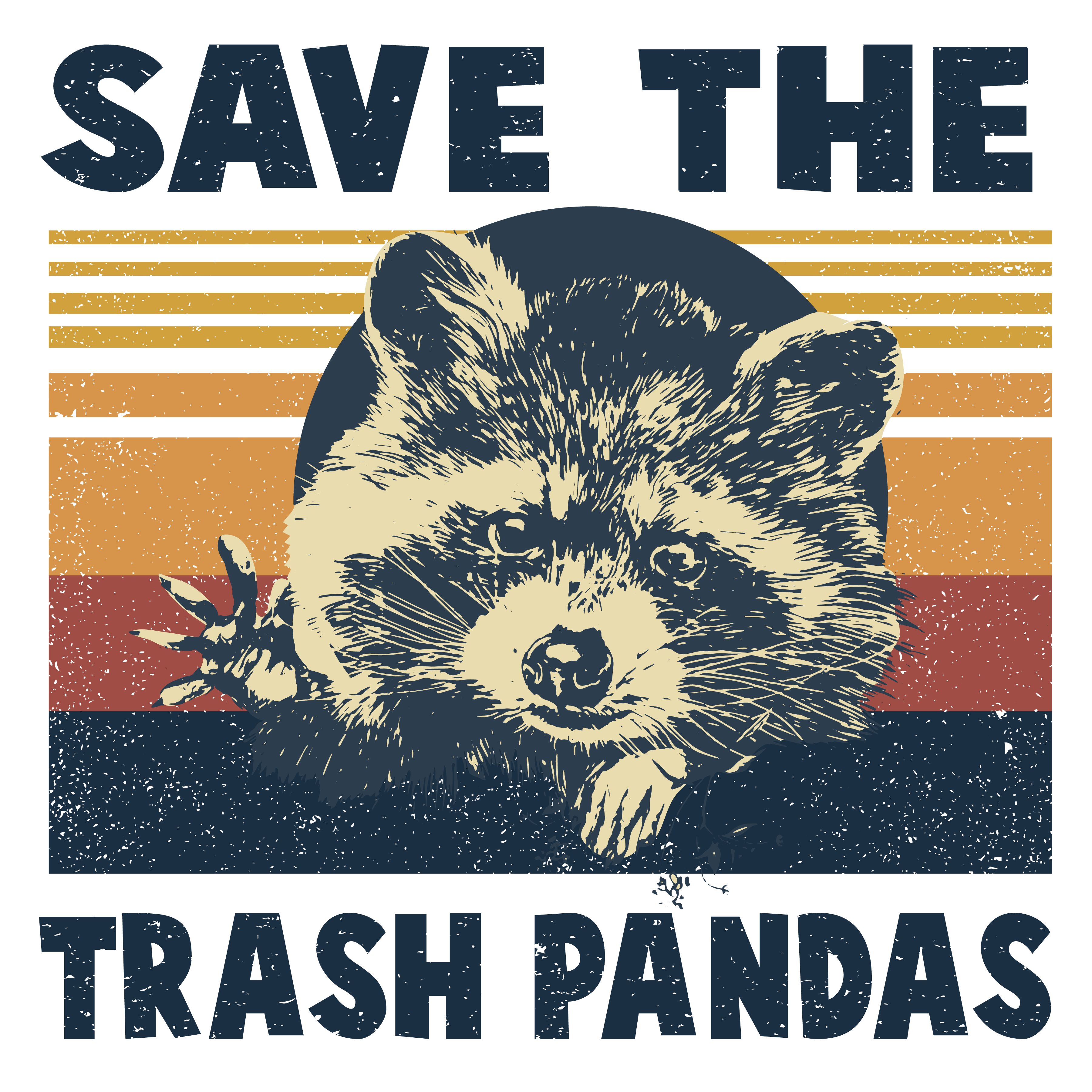 Vintage Save The Trash Pandas SVG, Save The Trash Pandas SVG | Inspire ...