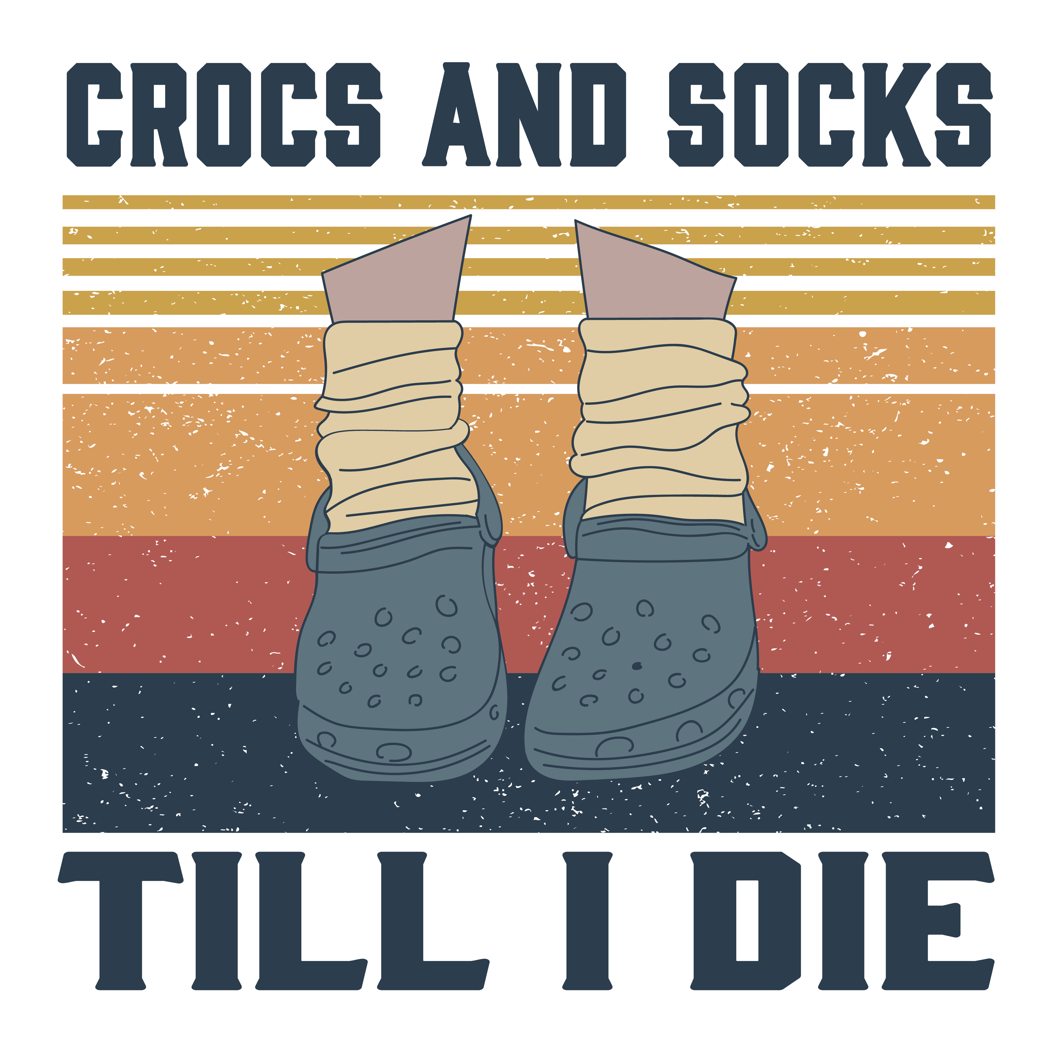 Crocs and socks till i die Svg, Crocs Retro Vintage Crocs an - Inspire ...