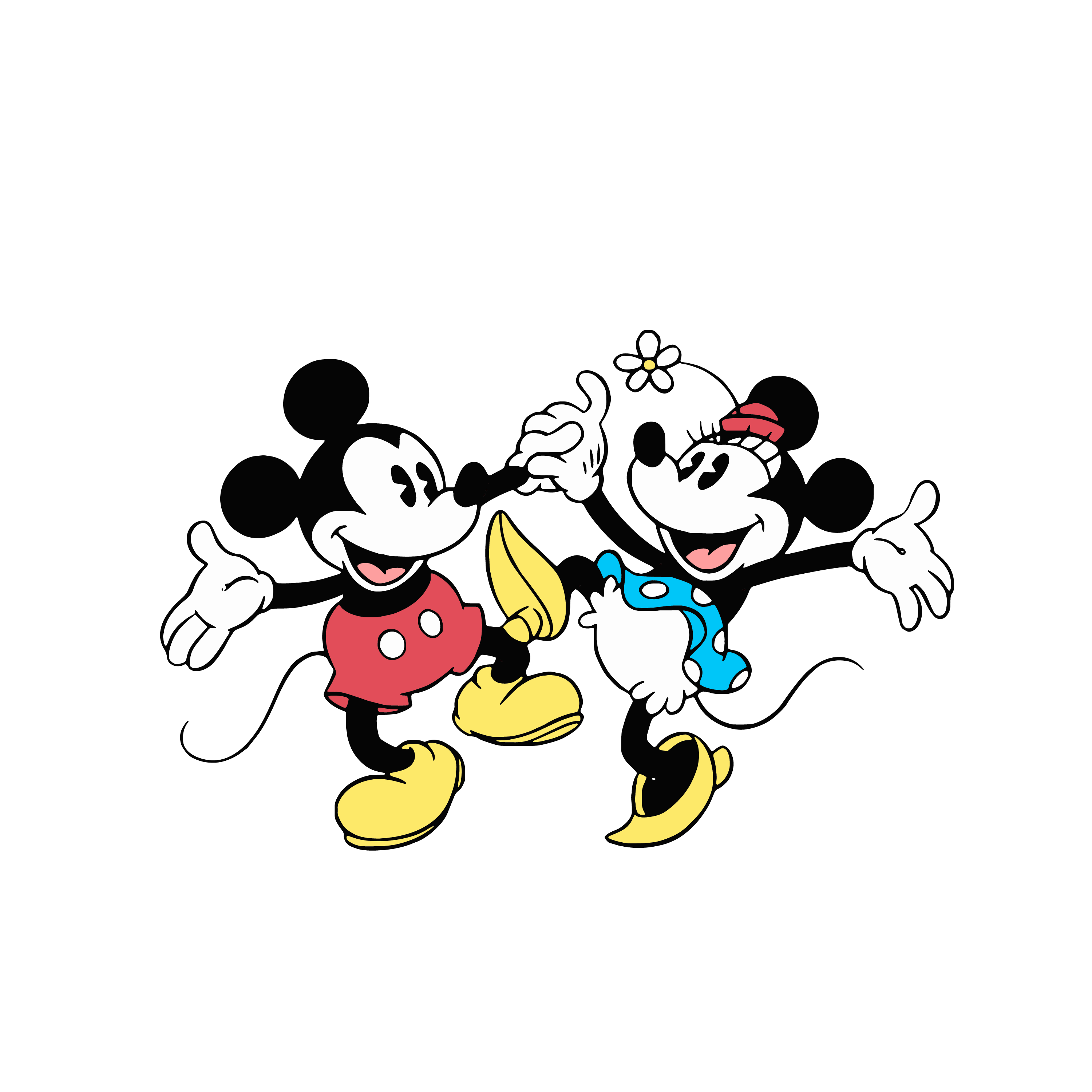 Girl's Mickey Friends Mickey Mouse Minnie Vintage Couple, Mi | Inspire ...