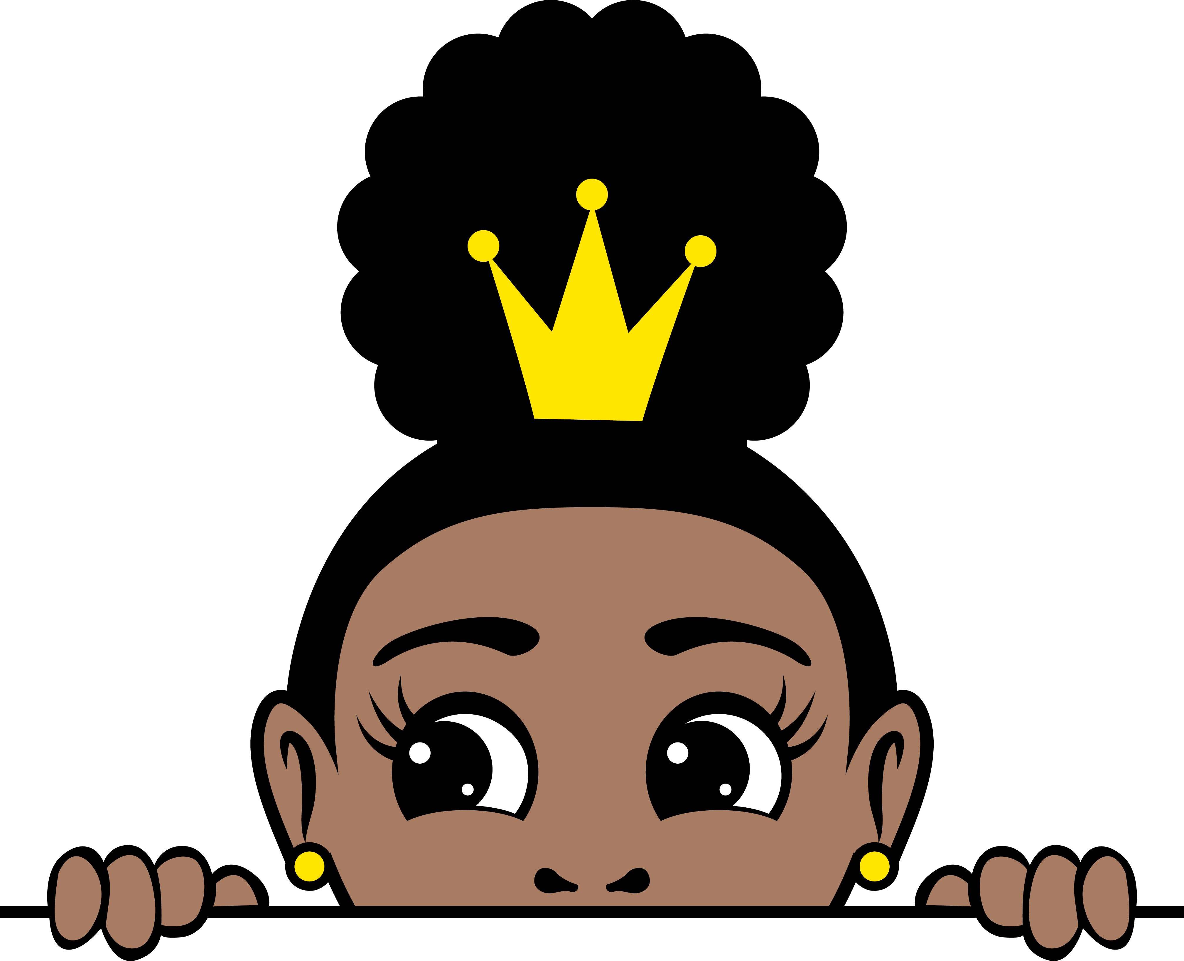 Afro puff crown girl peekaboo Svg, Black Man Svg, Afro man S | Inspire ...