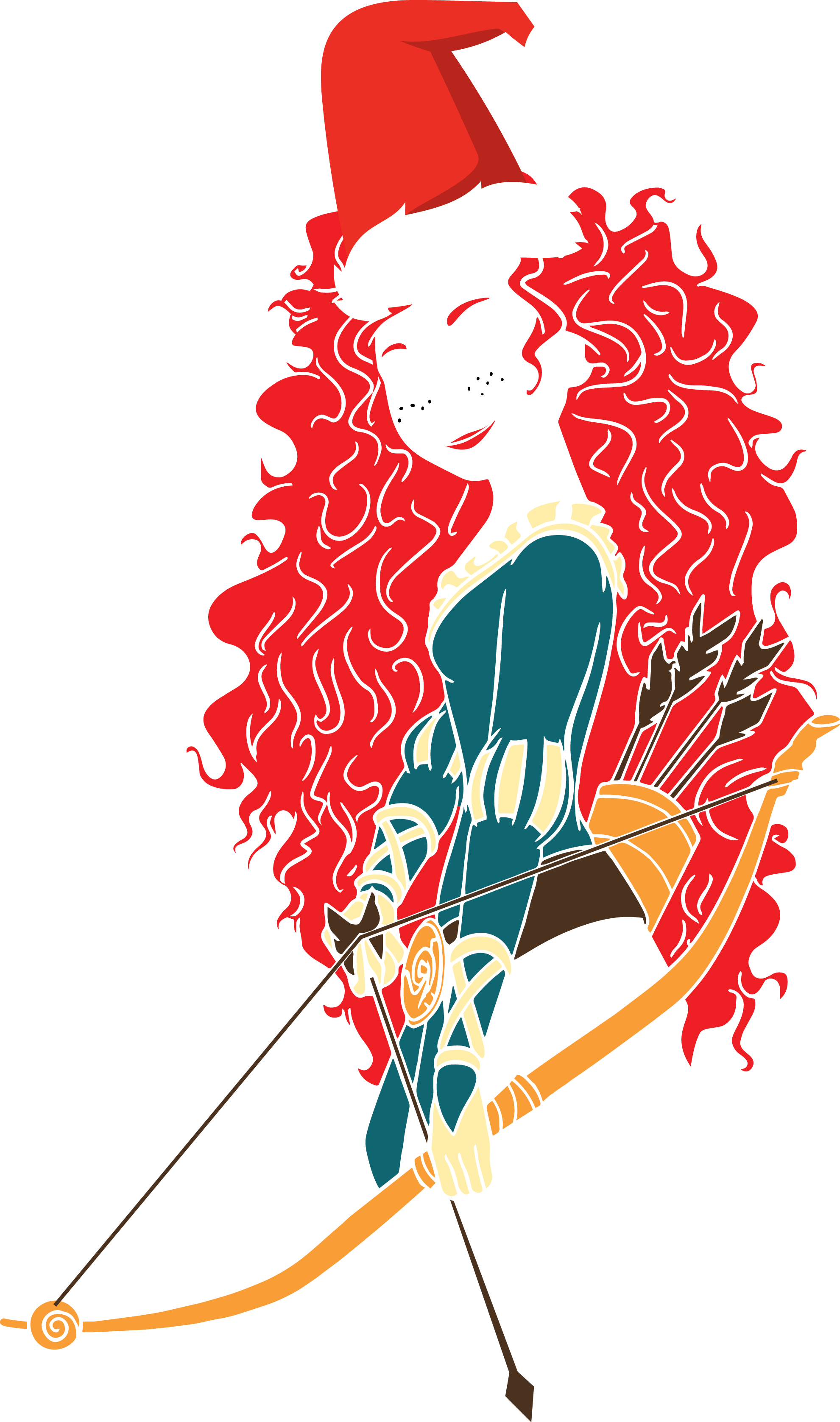 Merida, Disney Princess Christmas Clipart, Princesses Christ | Inspire ...