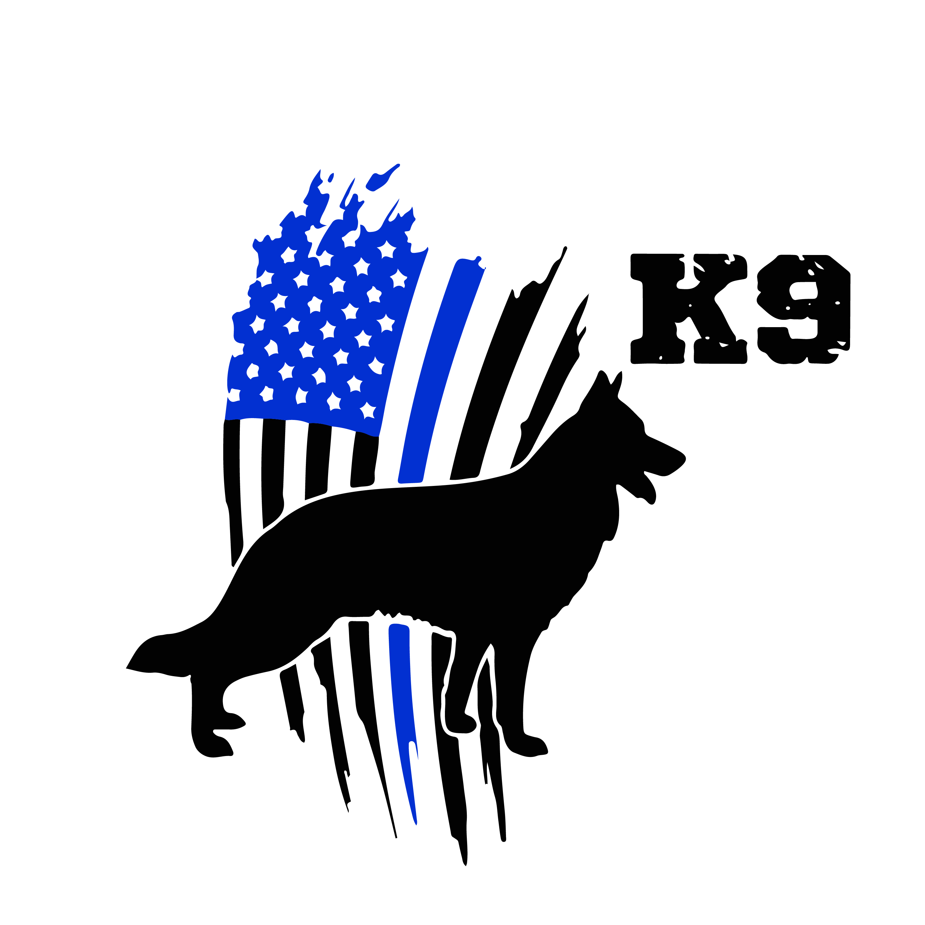 Back The Blue Clipart US Flag Military Police K9 Dog Svg, Ge | Inspire ...