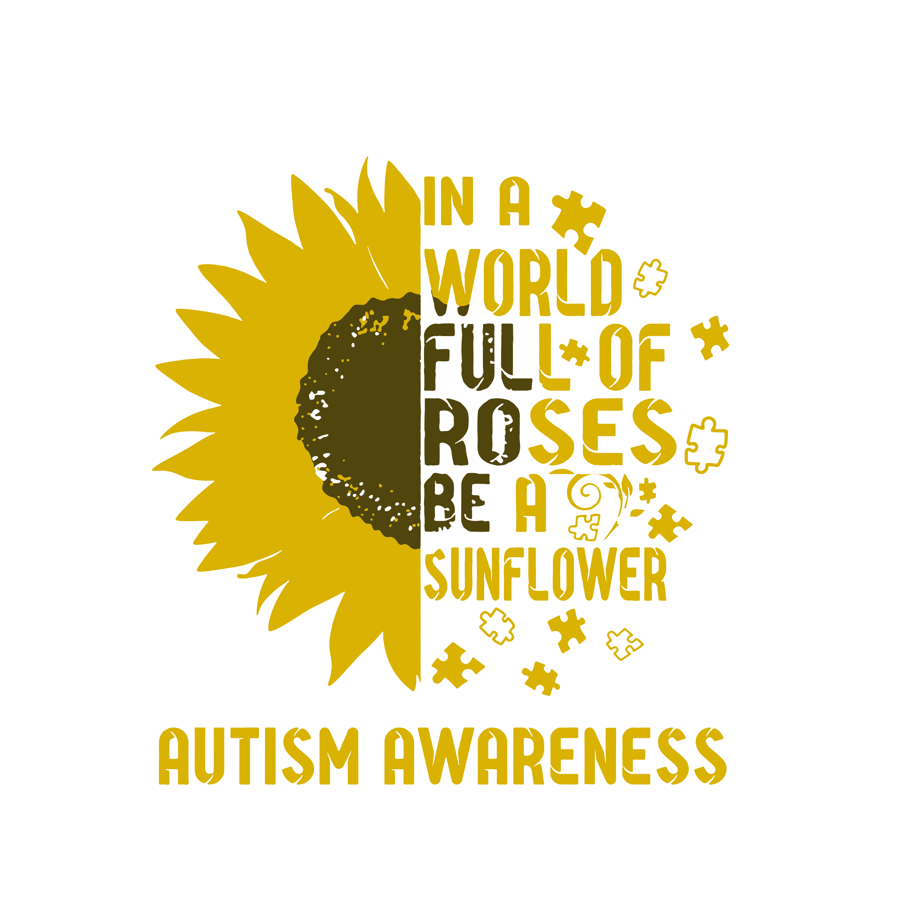 Be A Sunflower Autism Awareness Svg, Autism Svg, Autism logo | Inspire ...