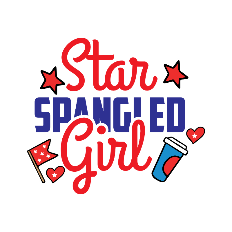 Star Spangled Girl Svg, 4th of July Svg, Happy 4th Of July S - Inspire ...