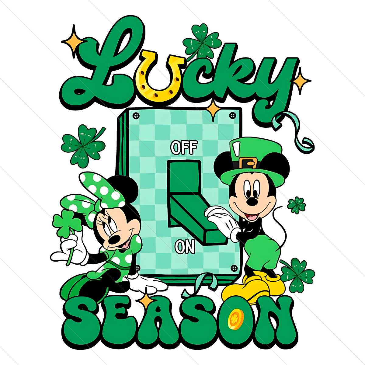Mickey and Minnie Lucky Season PNG Digital Design | Inspire Uplift