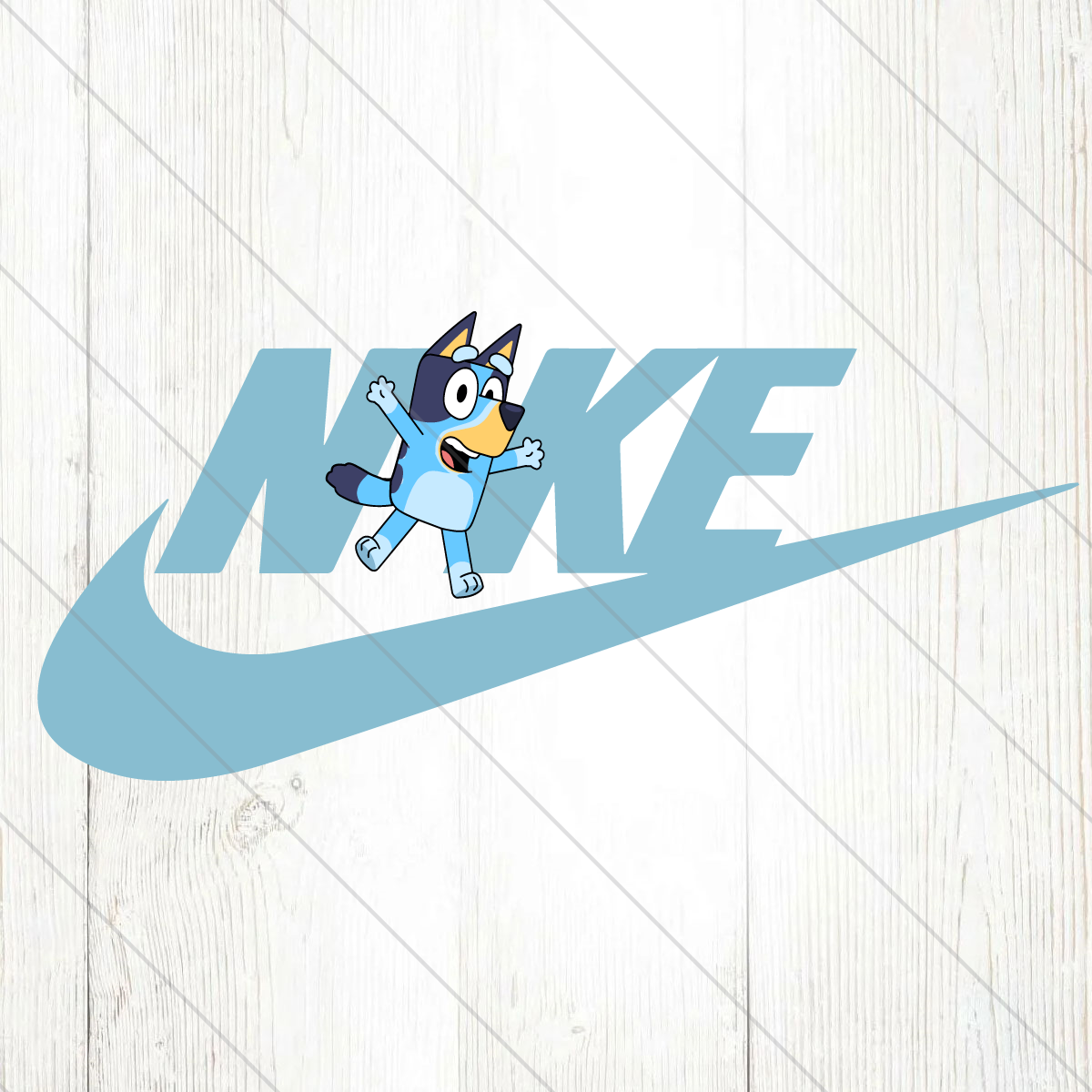 Cute Bluey Cartoon Nike Logo SVG File Digital | Inspire Uplift