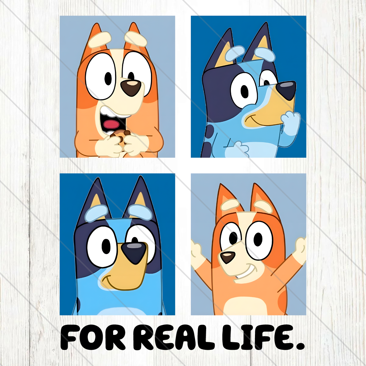 Cute Bluey Bingo For Real Life PNG File Digital - Inspire Uplift