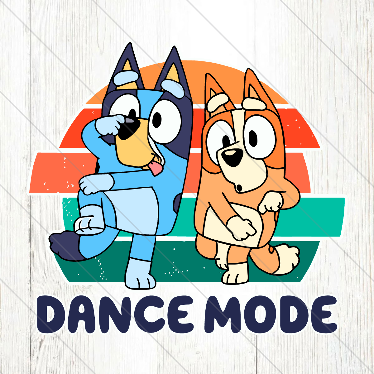 Retro Bluey Bingo Dance Mode SVG File Digital - Inspire Uplift