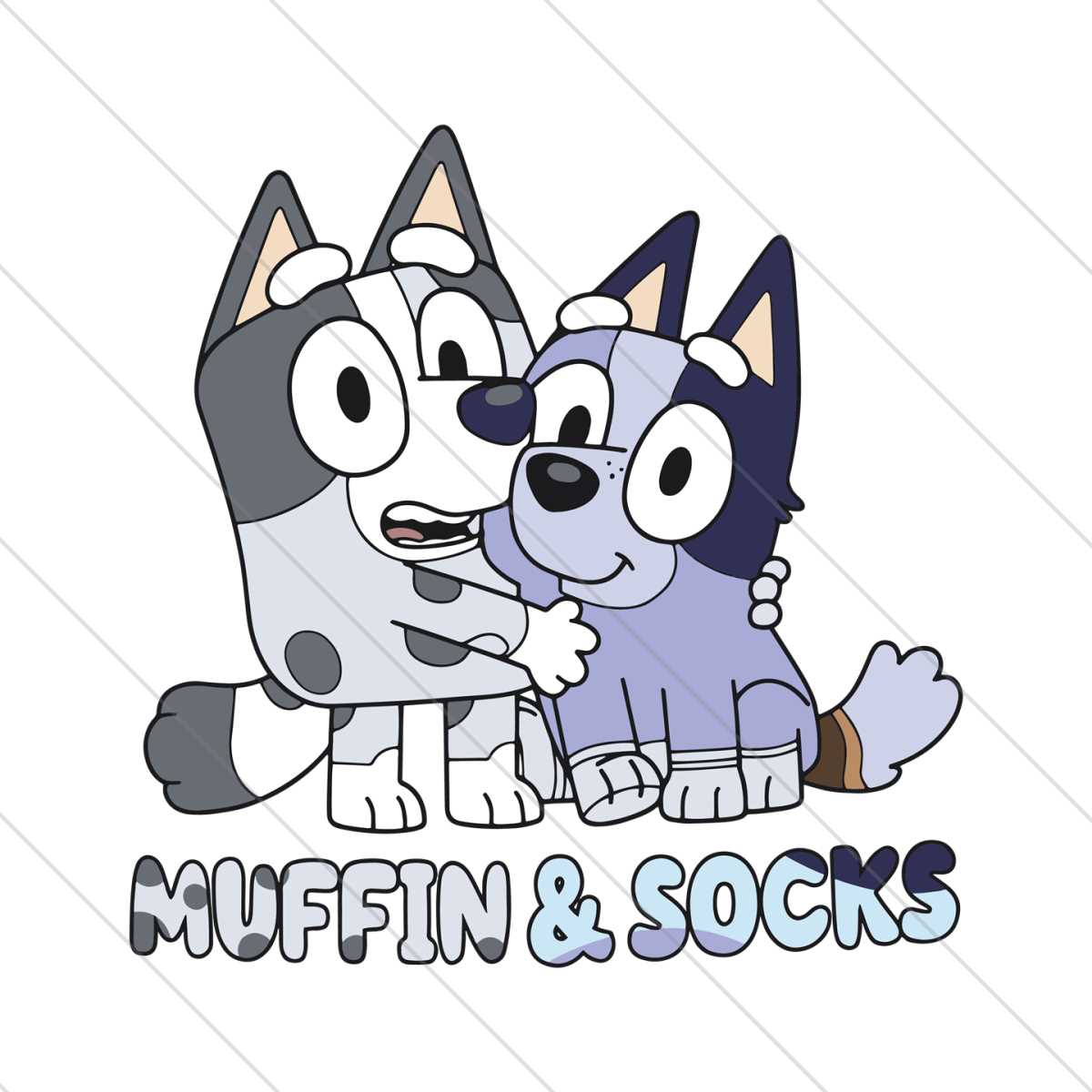Muffin And Socks Bluey Character SVG File Digital | Inspire Uplift