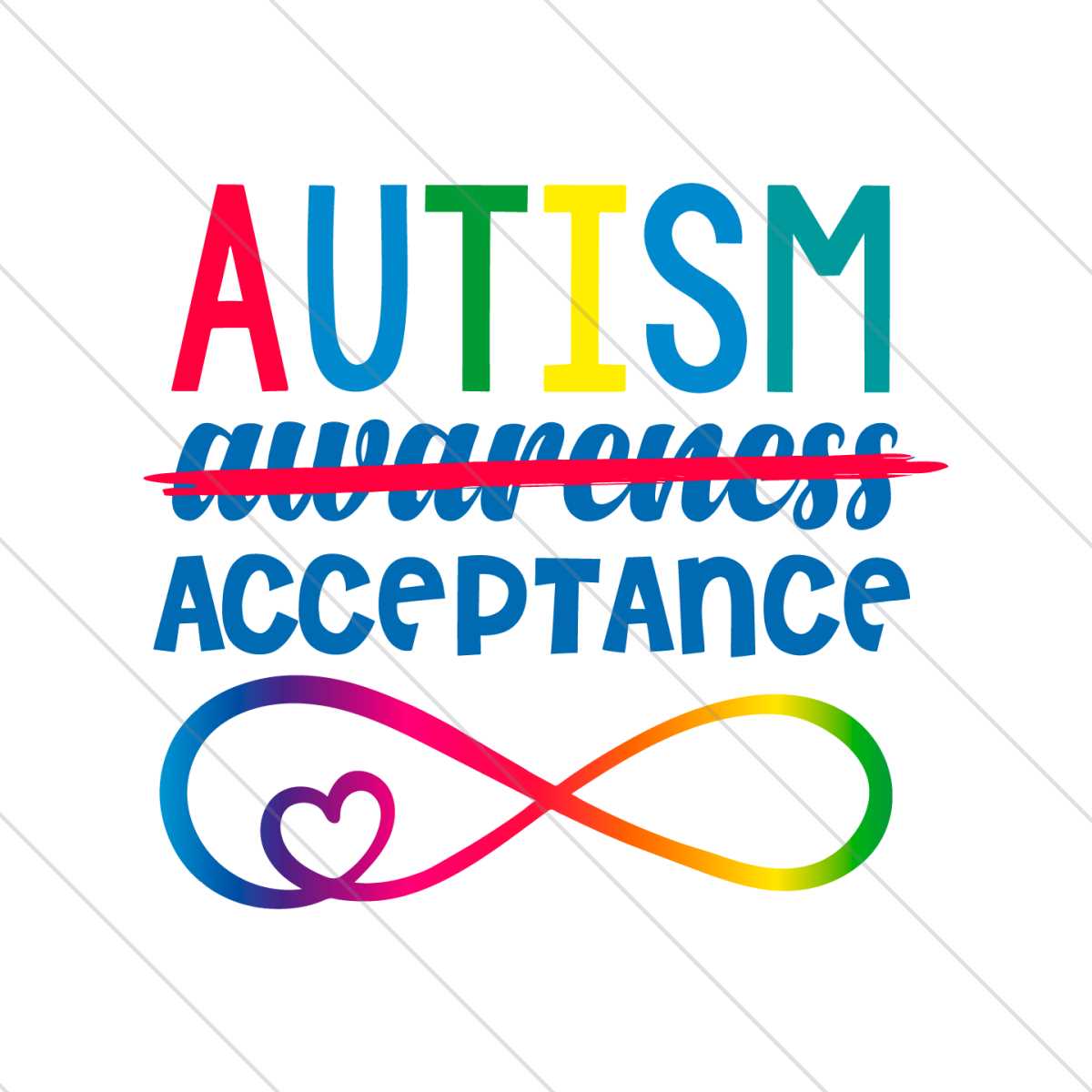 Retro Autism Acceptance Red Instead Autism SVG File Digital | Inspire ...