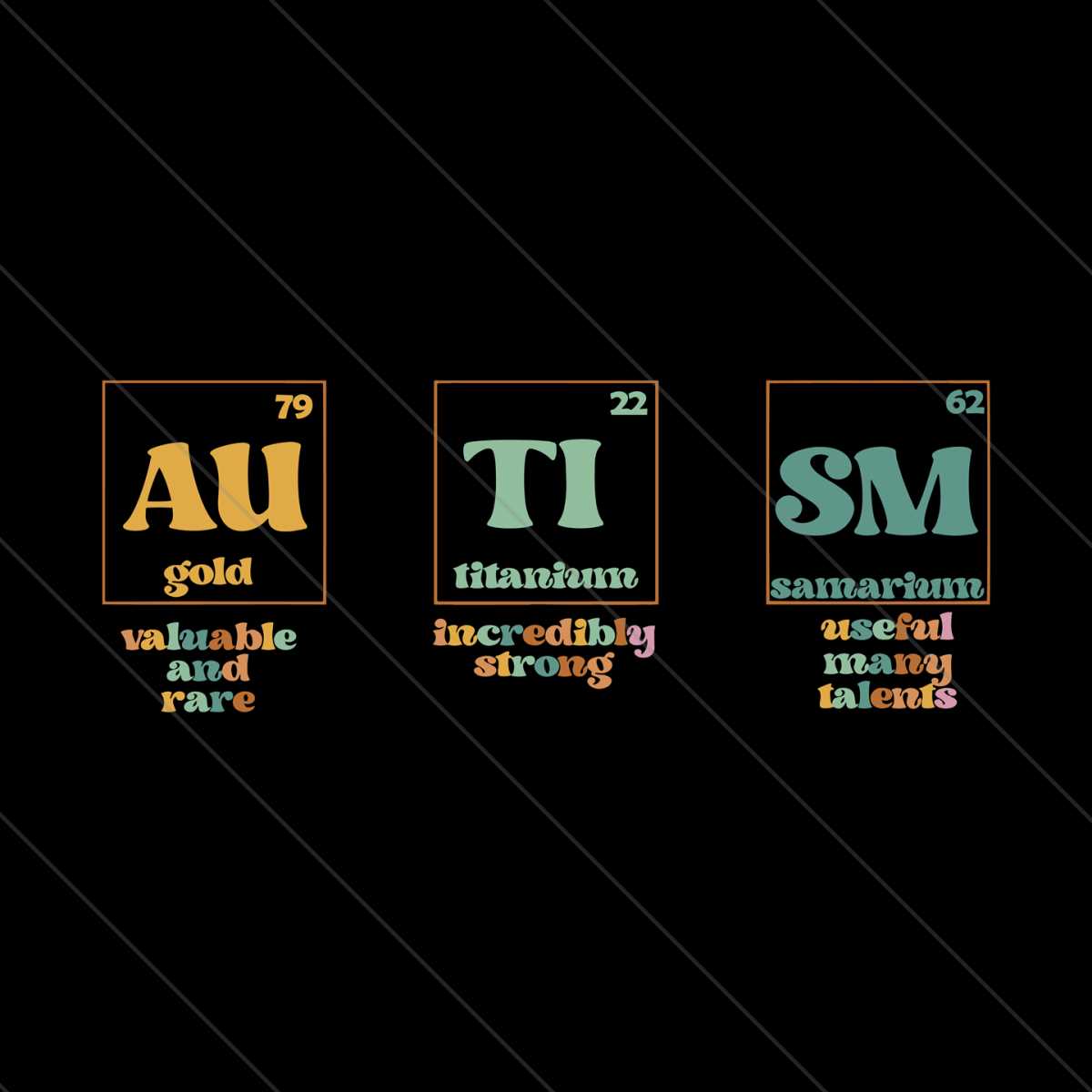 Autism Periodic Table Valuable And Rare SVG File Digital | Inspire Uplift