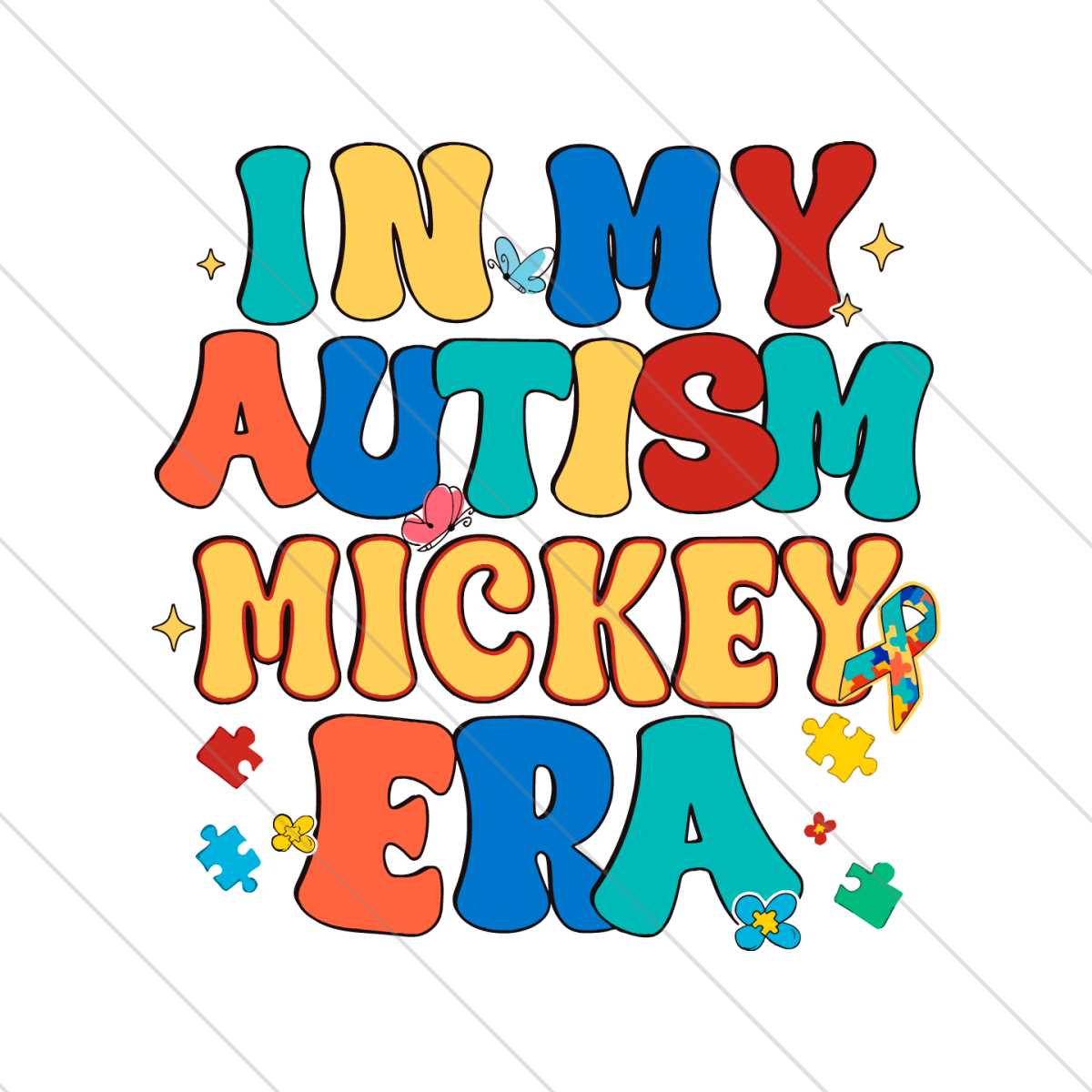Disney In My Autism Mickey Era SVG File Digital | Inspire Uplift