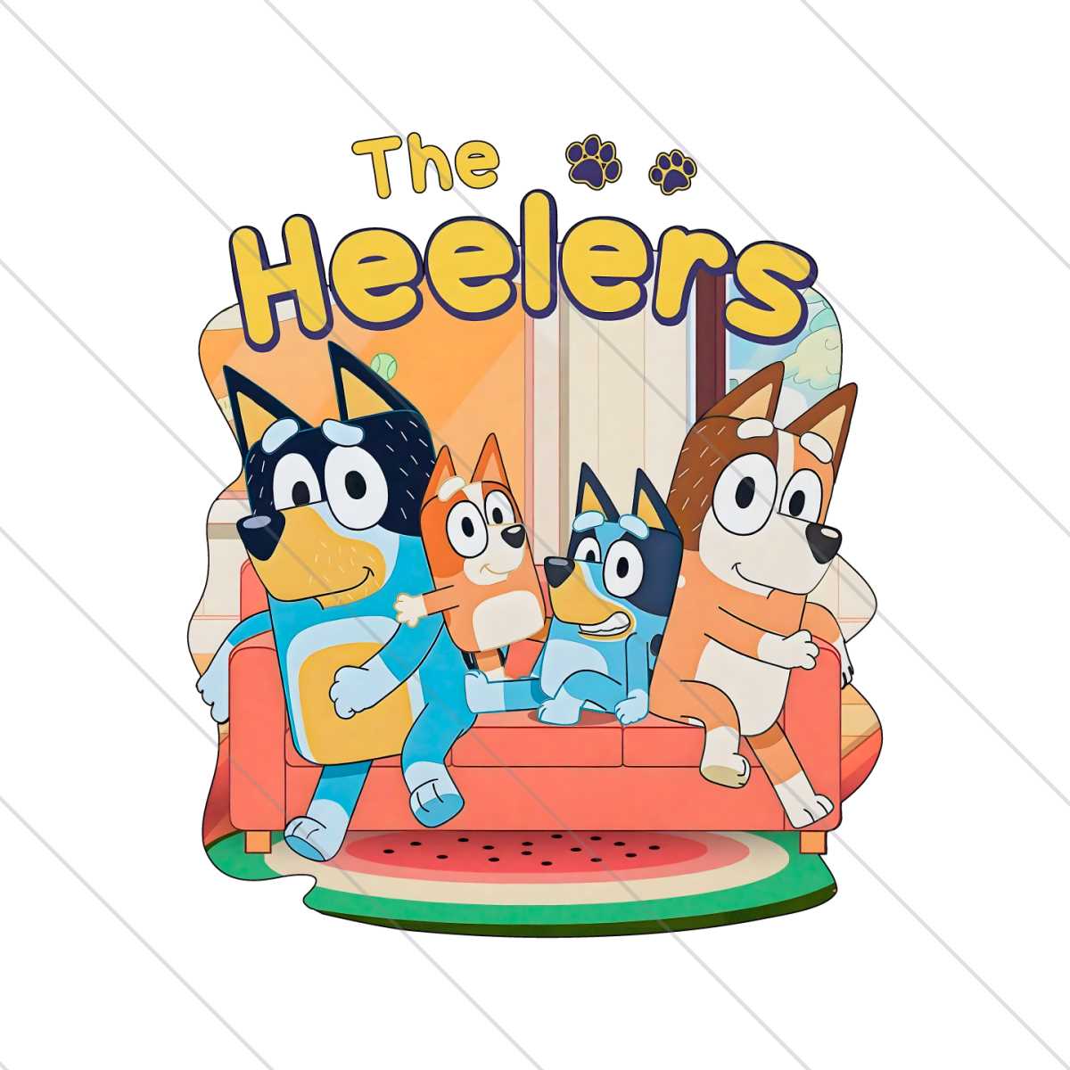 Bluey The Heelers Family PNG File Digital | Inspire Uplift