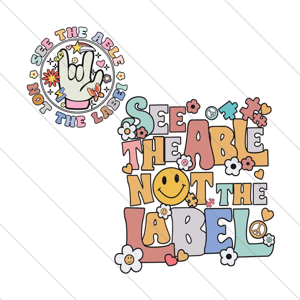 See The Able Not The Label Autism SVG File Digital - Inspire Uplift