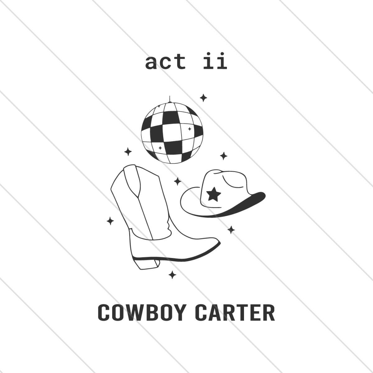 Retro Act Ii Beyonce Cowboy Carter SVG File Digital | Inspire Uplift