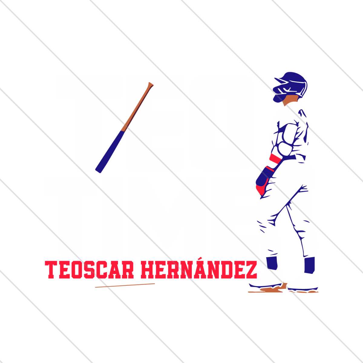 Teoscar Hernandez Teo Time Dodgers Player SVG File Digital - Inspire Uplift