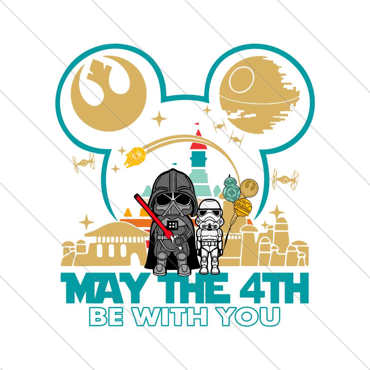 May The 4th Be With You Star Wars Characters SVG File Digita | Inspire ...